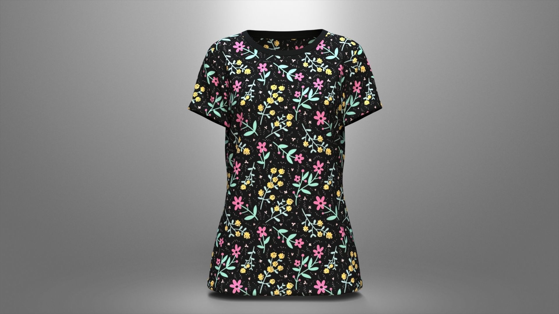 Women Classic T-Shirts 3D model | CGTrader