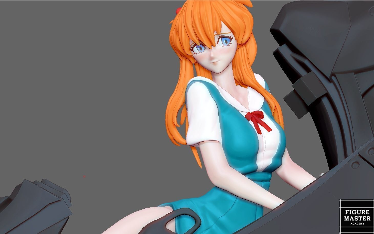 ASUKA COCKPIT UNIFORM EVANGELION GIRL STATUE CUTE ANIME 3D model 3D ...