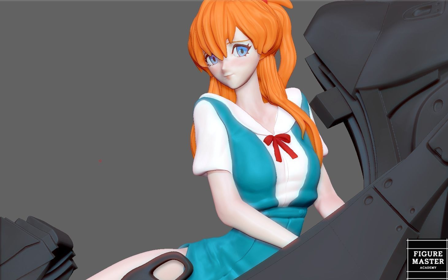 ASUKA COCKPIT UNIFORM EVANGELION GIRL STATUE CUTE ANIME 3D model 3D ...