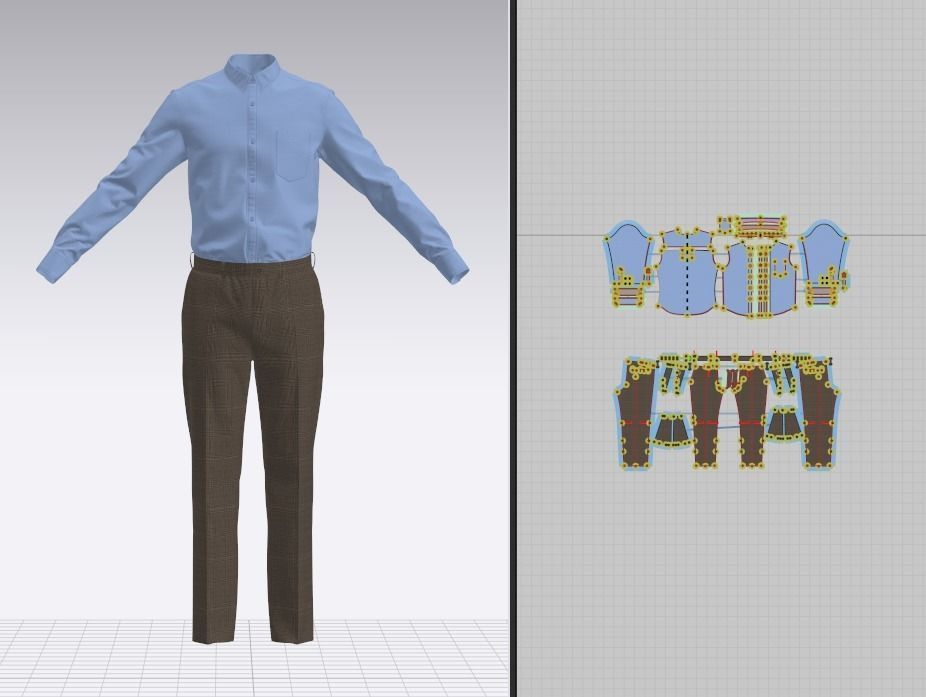 Male suit Marvelous Designer project and OBJ 3D model | CGTrader