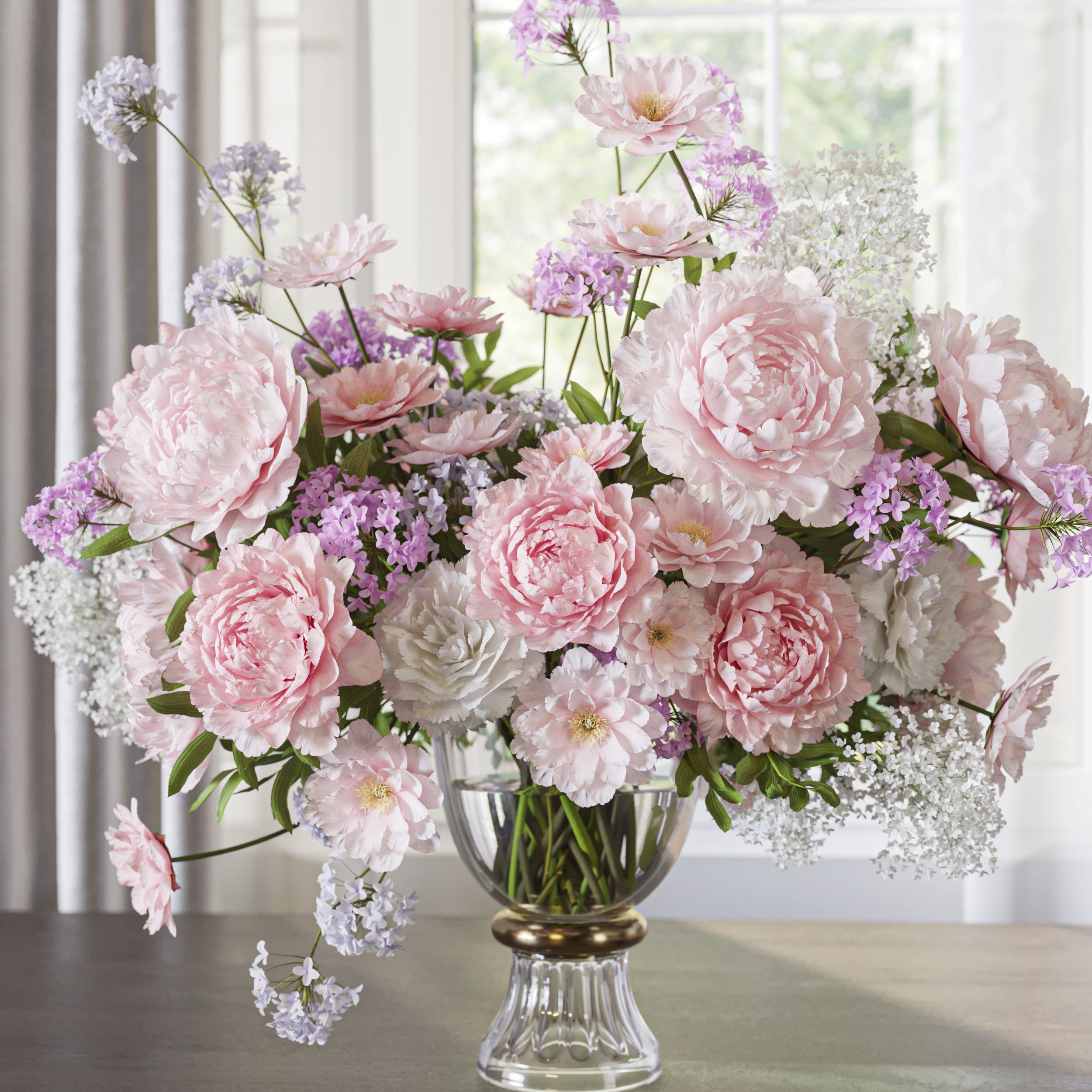 Flower Set 065 Peonies 3D model | CGTrader