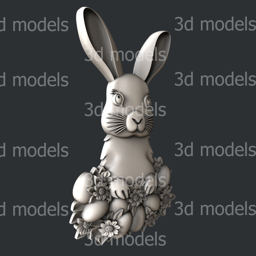 3d STL models for CNC or 3d printer easter bunny P453 3D model 3D model | CGTrader