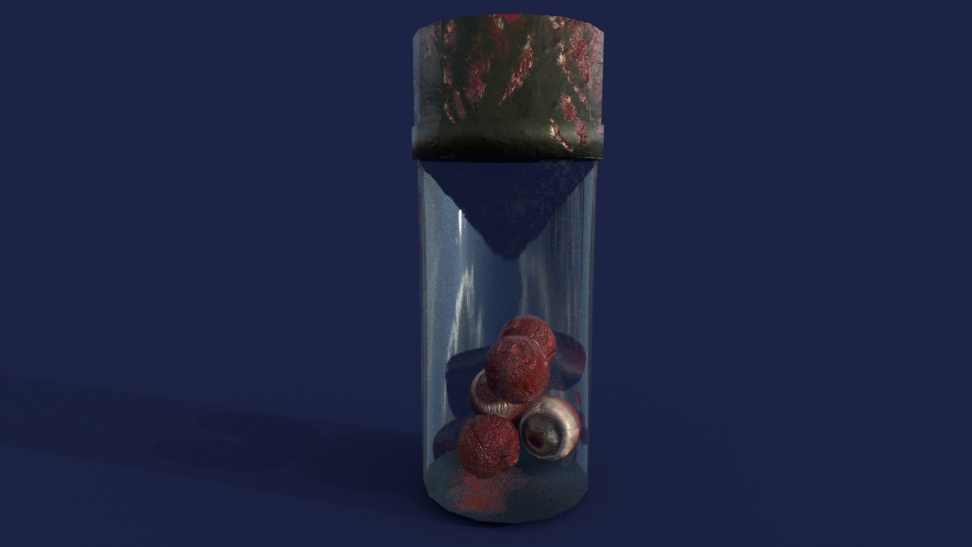 3D model Watcher Vessel 3D Model of a Jar Filled with Human Eyes VR ...