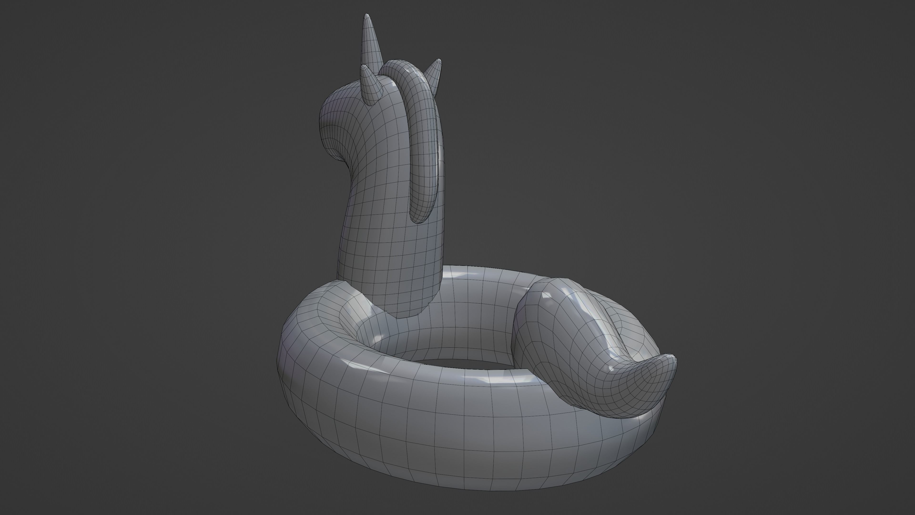 FREE PBR Metal Unicorn Inflatable Pool Float free VR / AR / low-poly 3D ...