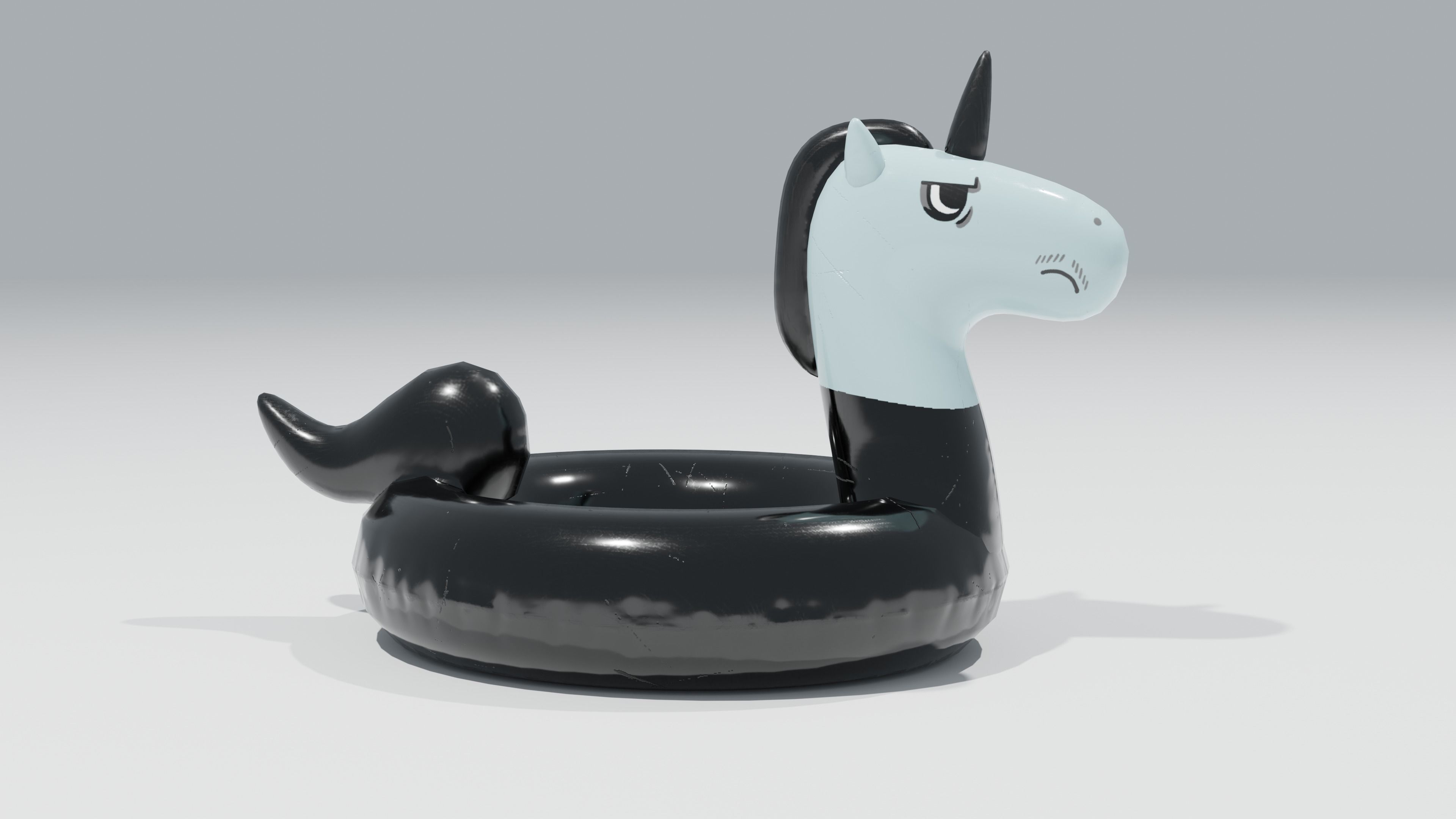 FREE PBR Metal Unicorn Inflatable Pool Float free VR / AR / low-poly 3D ...