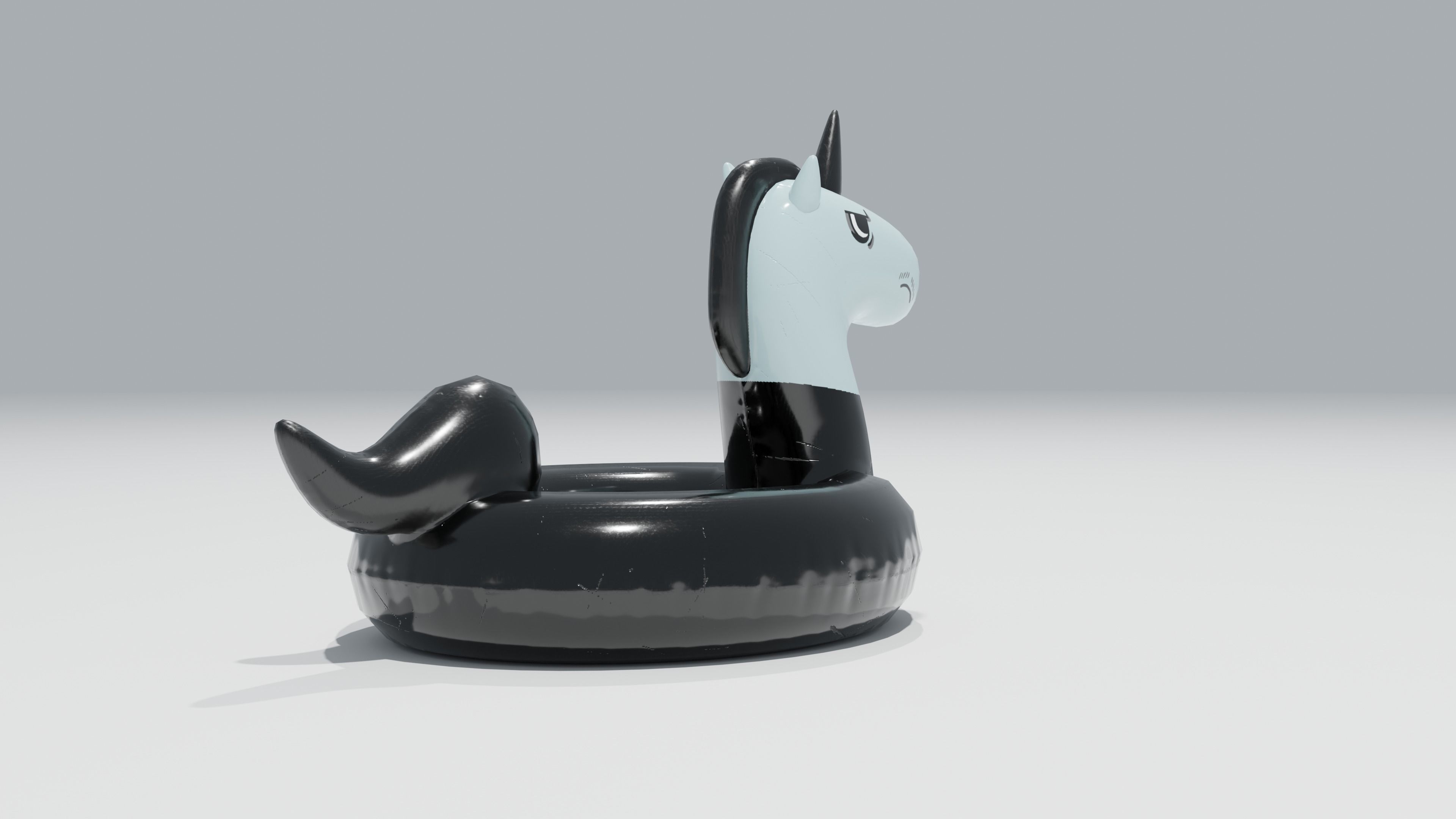 FREE PBR Metal Unicorn Inflatable Pool Float free VR / AR / low-poly 3D ...