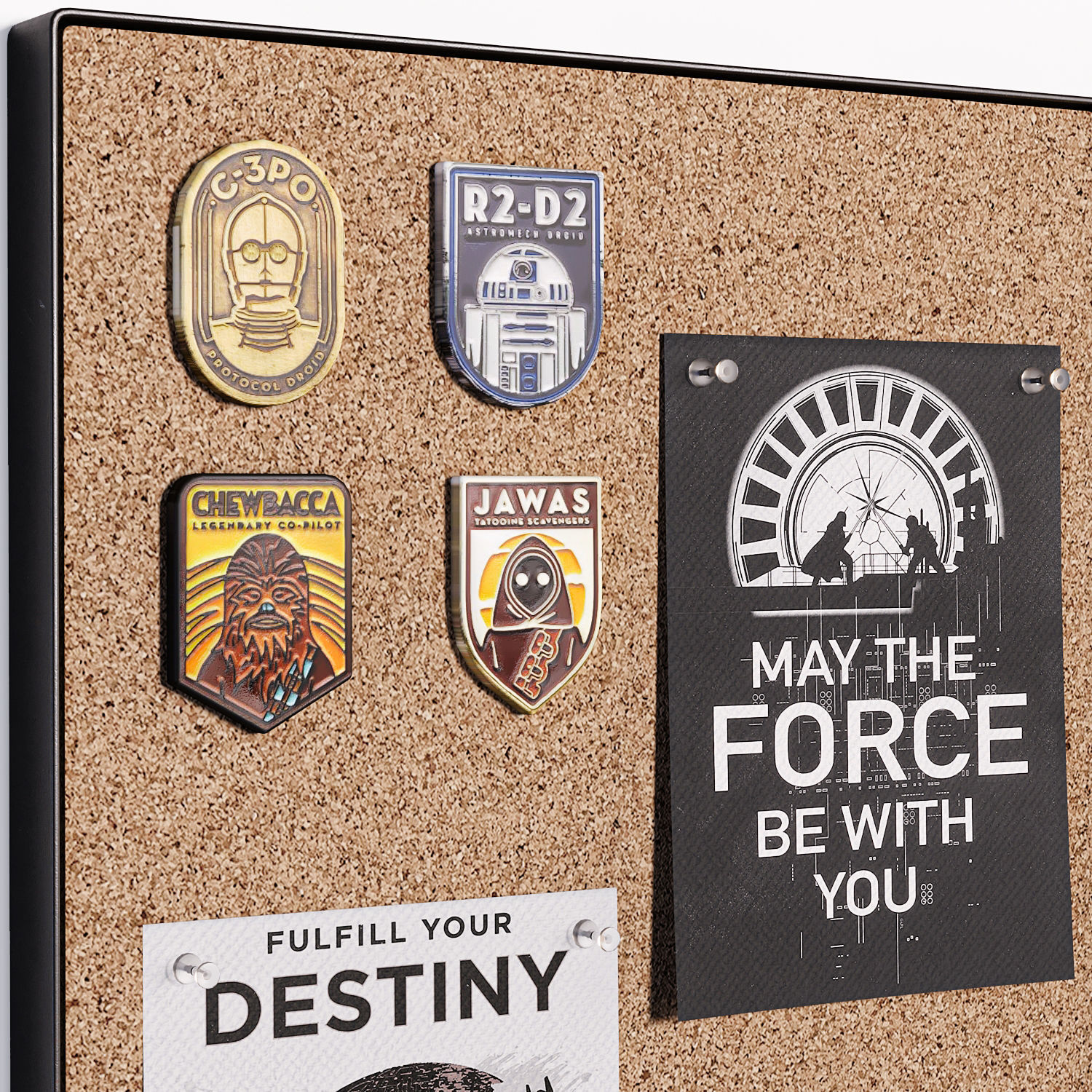 Pottery Barn Star Wars Corkboard Whiteboard File Organizer 3D model ...