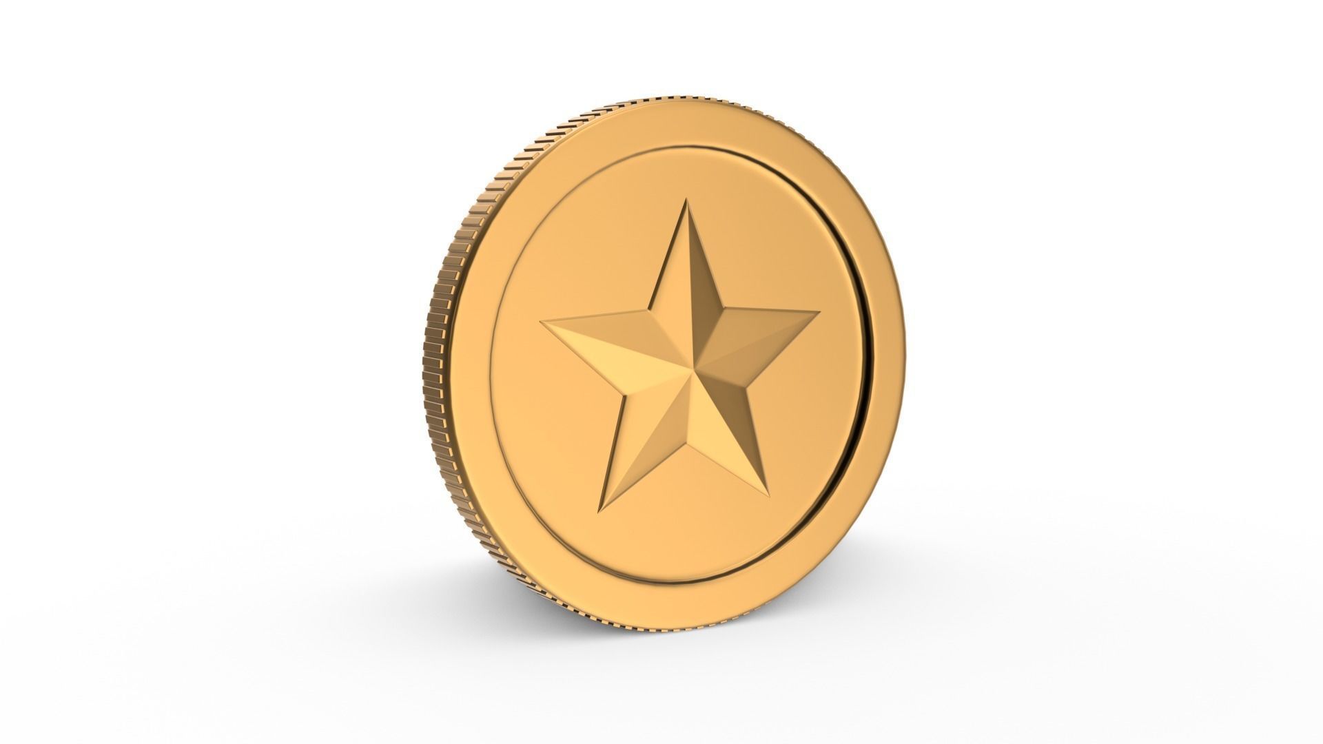 3D model Star Coin VR / AR / low-poly | CGTrader
