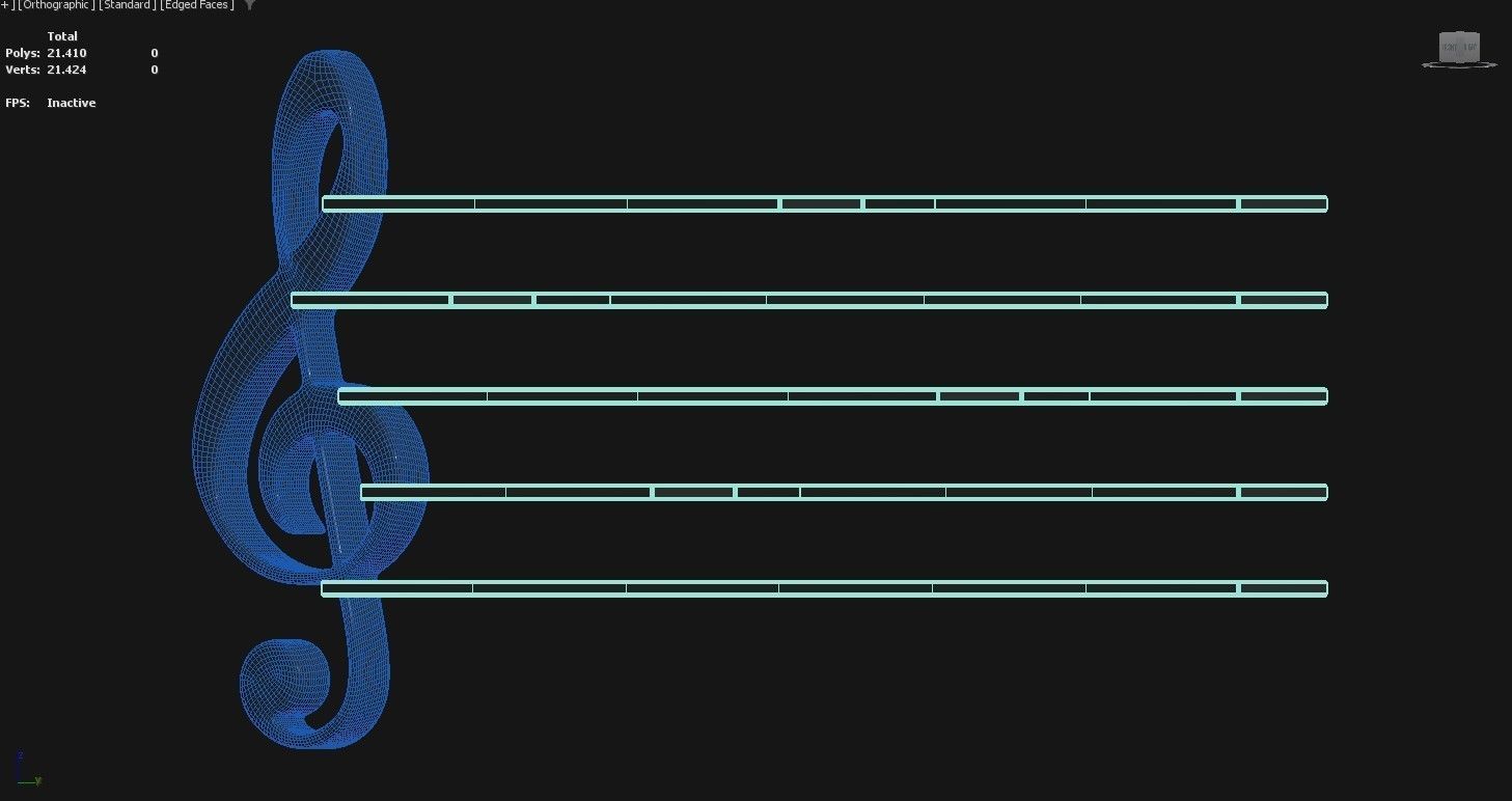 Treble Clef Bookshelf free 3D model | CGTrader
