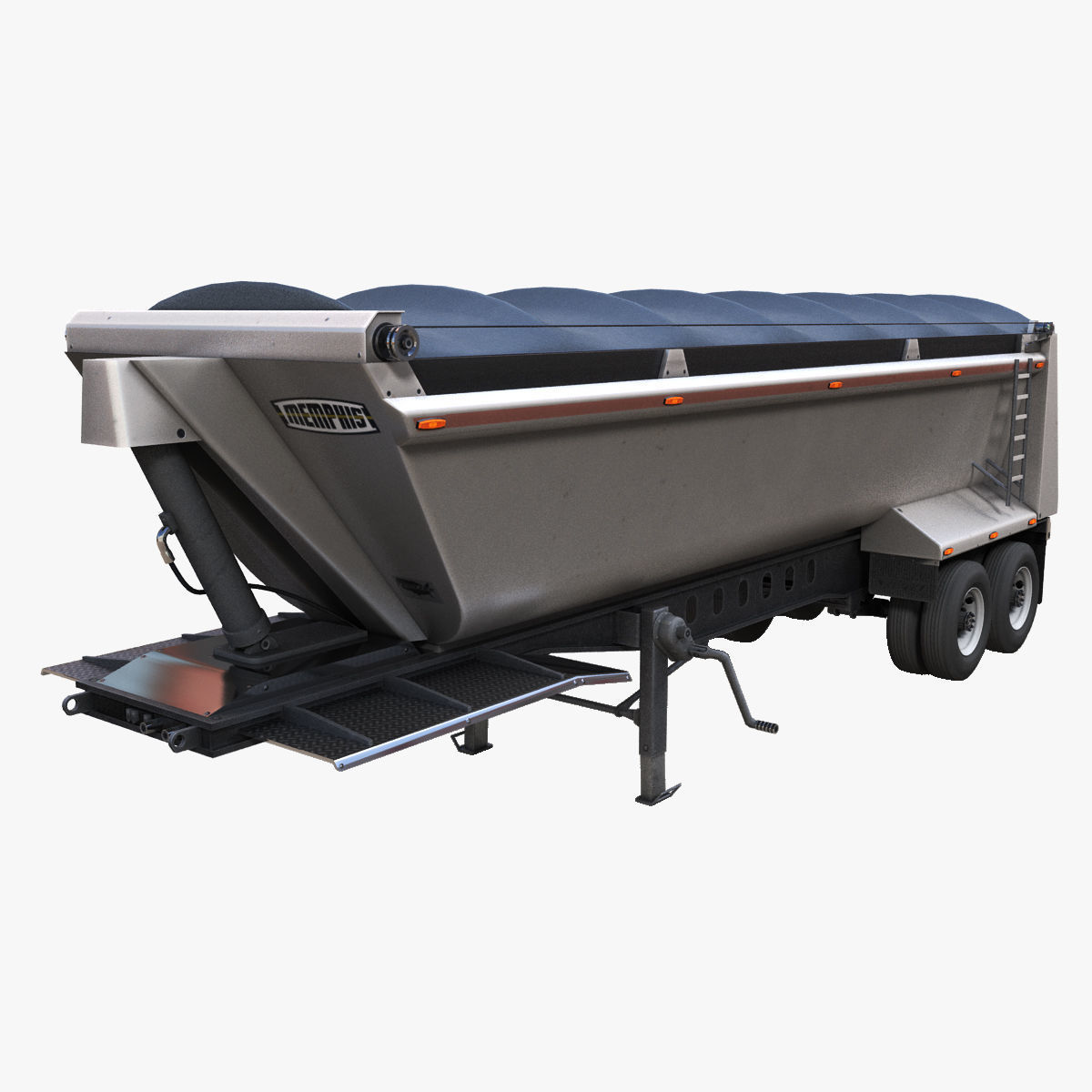 3D model Dump trailer VR / AR / low-poly | CGTrader