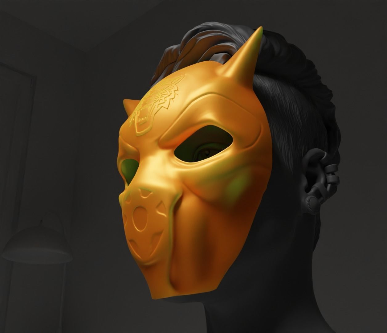 Tiger Concept Face Cosplay Mask 3D model 3D printable | CGTrader