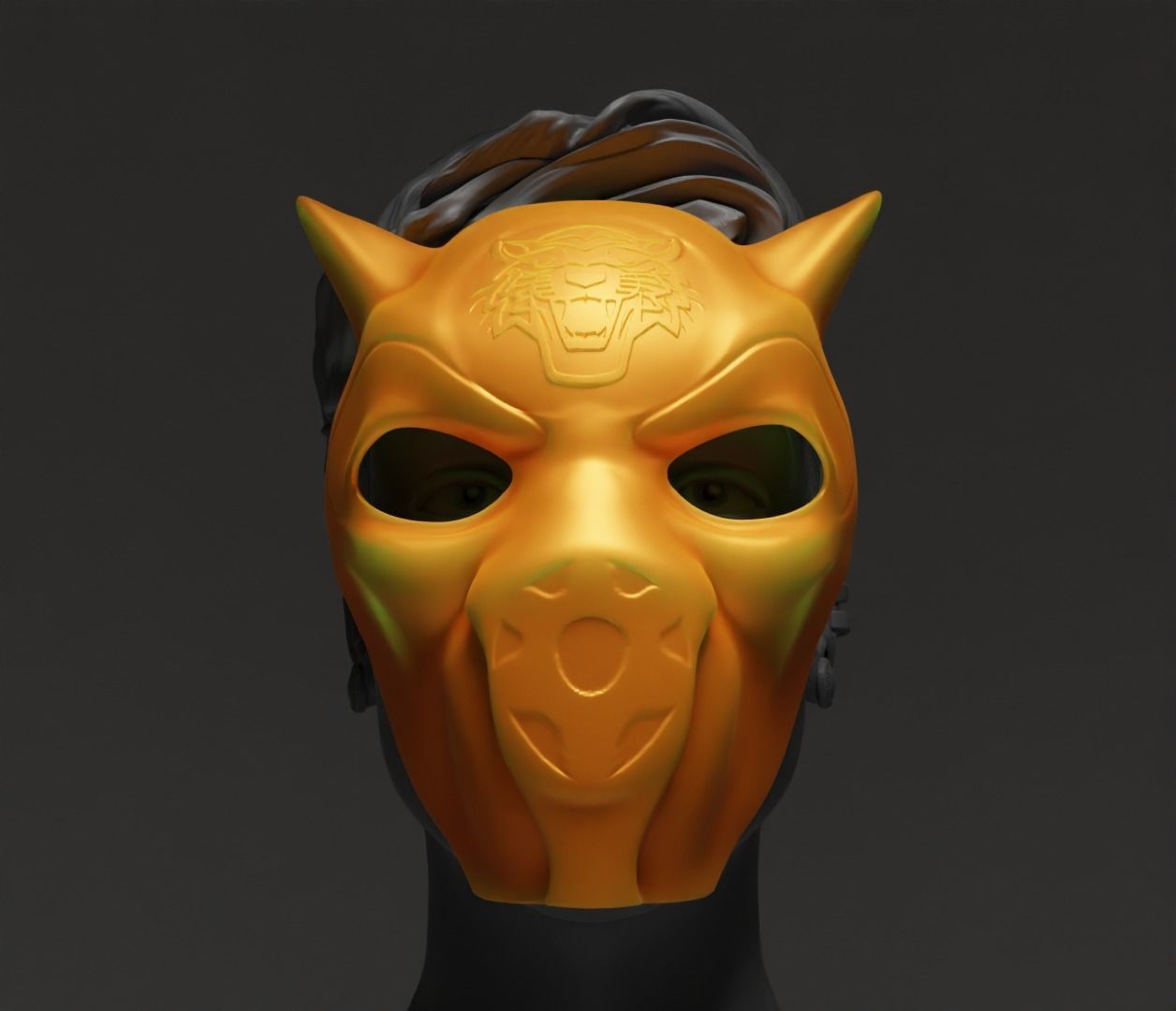 Tiger Concept Face Cosplay Mask 3D model 3D printable | CGTrader