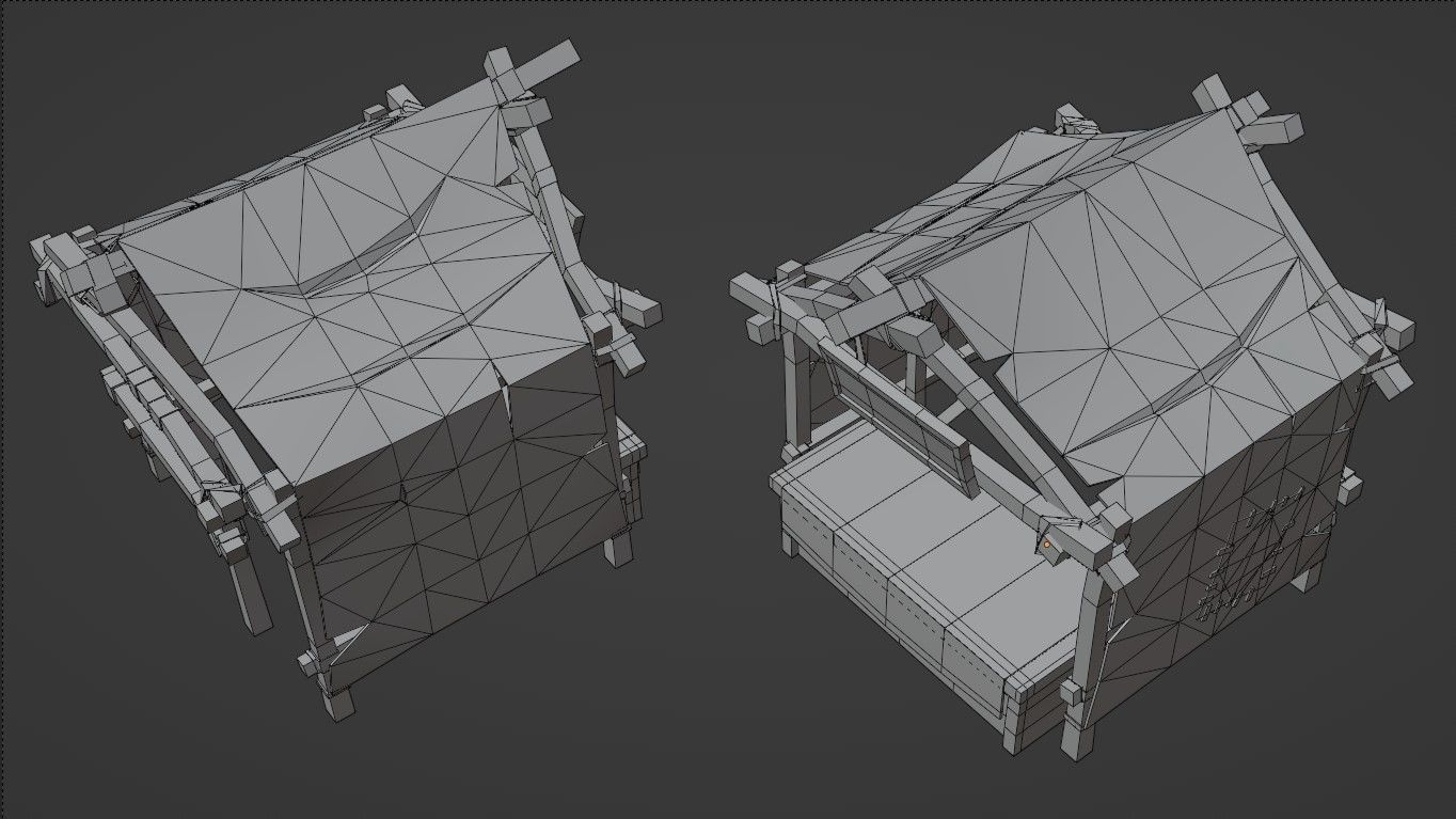 3D model wood stall VR / AR / low-poly | CGTrader