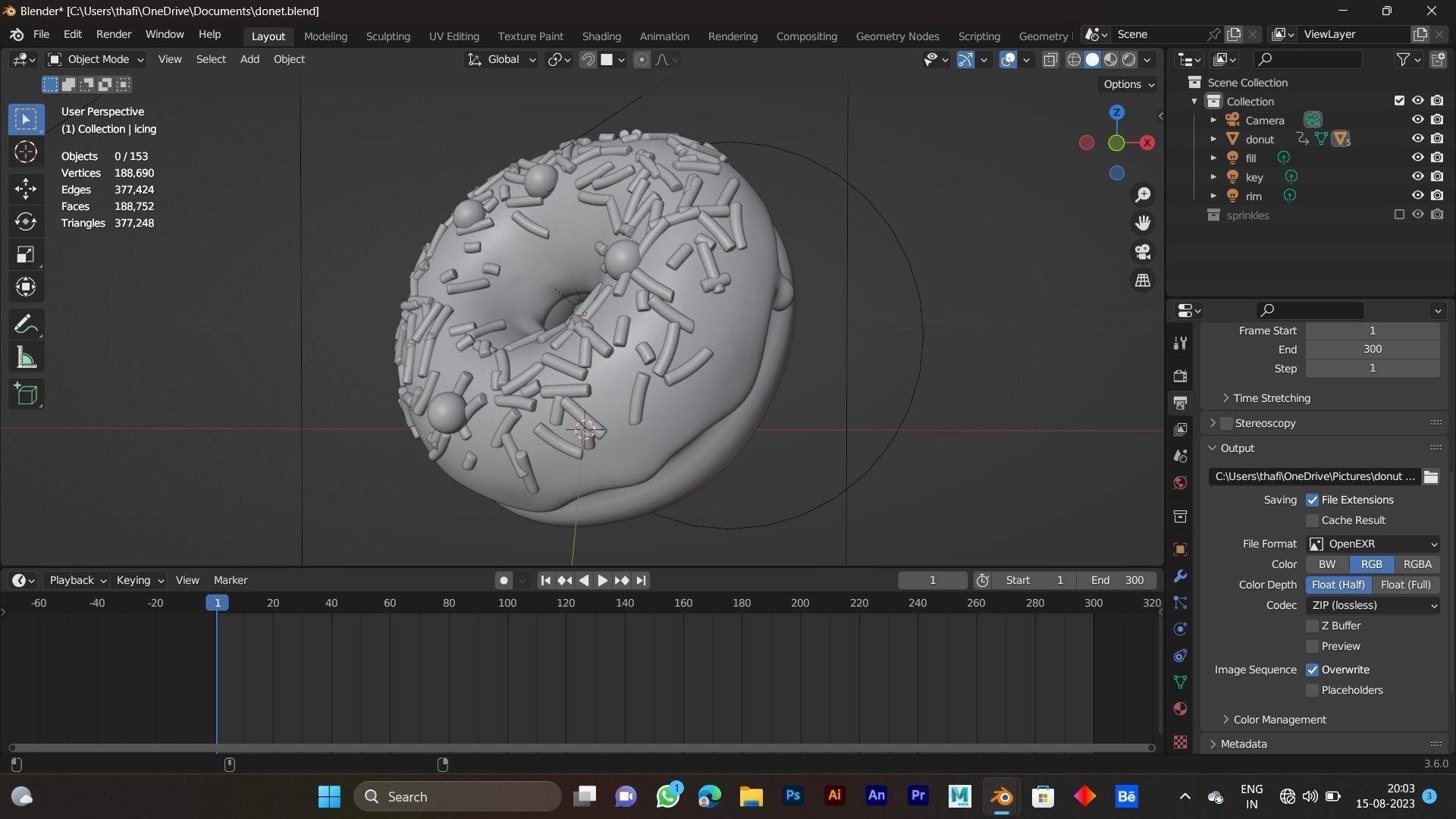 Donut 3D Model 3D model animated | CGTrader