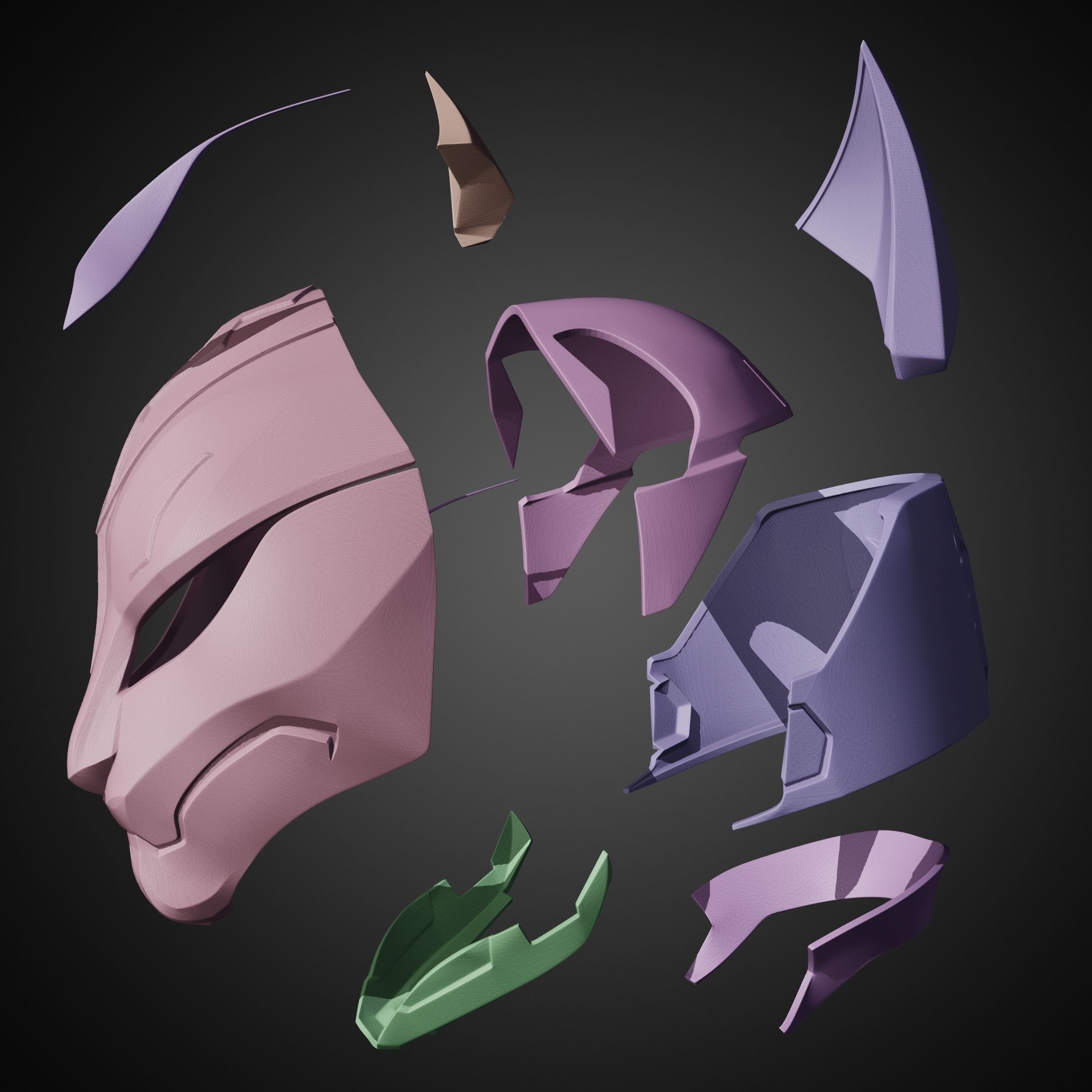 Destiny 2 Kitsune Warlock Helmet for Cosplay 3D model 3D printable ...