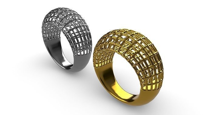 Luxury Cage Rings Jewelry 3D model 3D printable | CGTrader