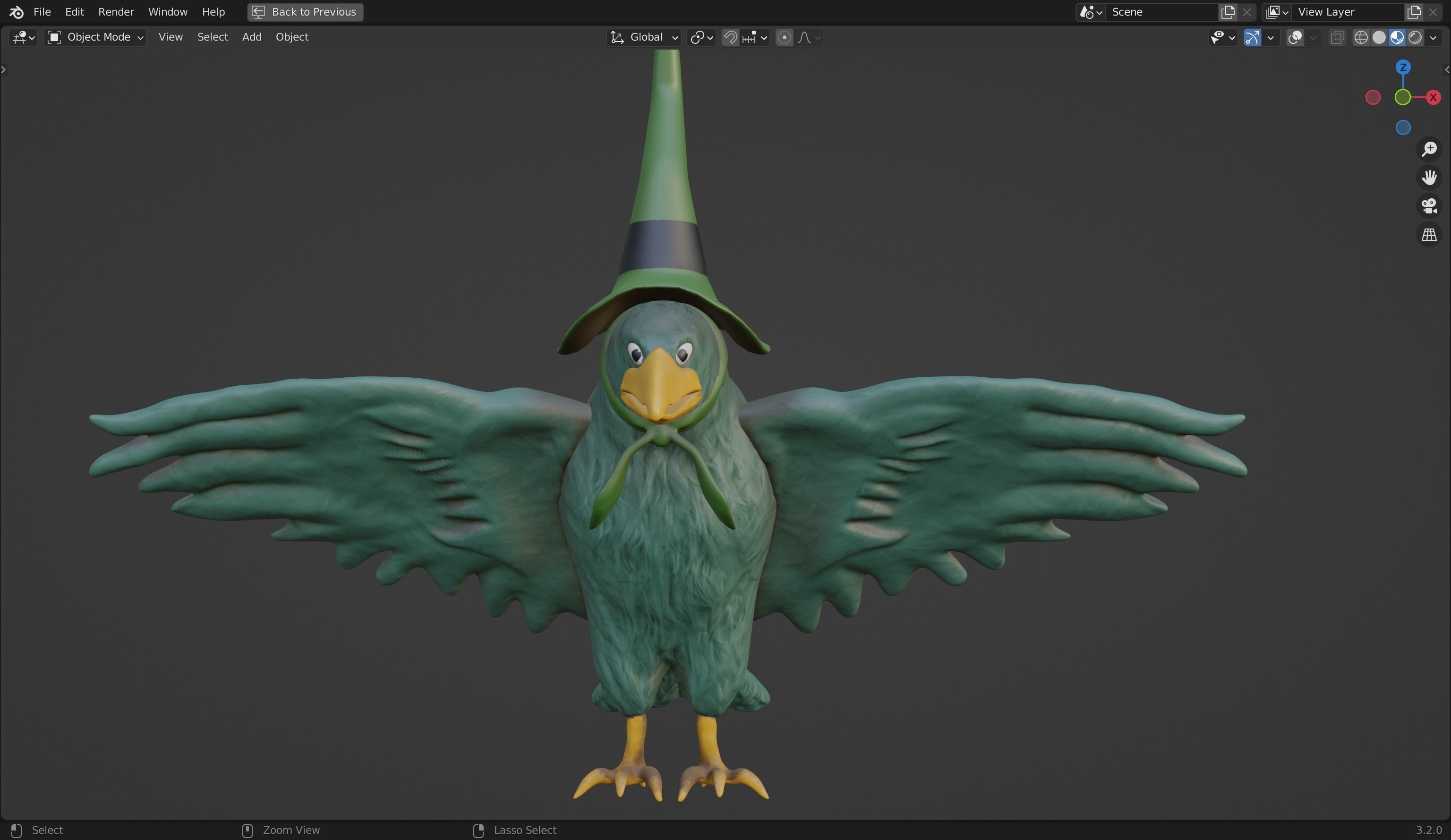 3D model Raven Witch bird From Peter Wheat comic book 3D Model VR / AR ...