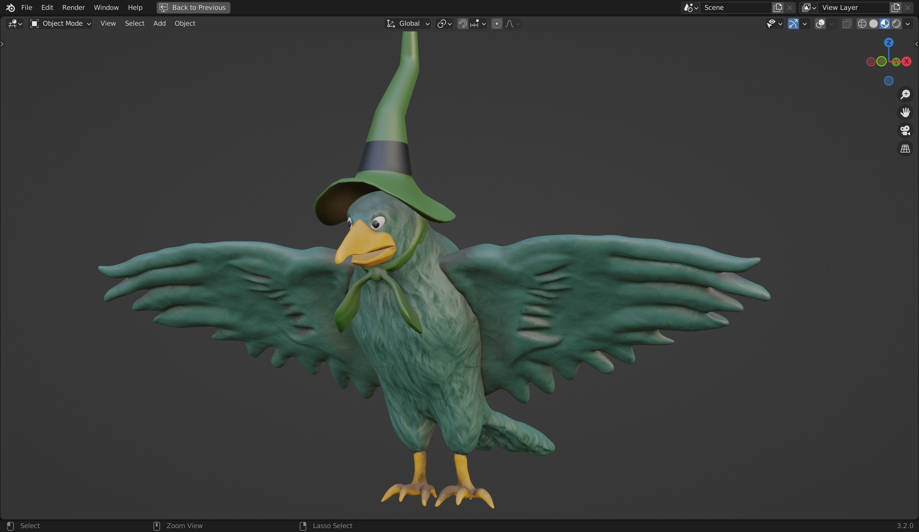 3D model Raven Witch bird From Peter Wheat comic book 3D Model VR / AR ...