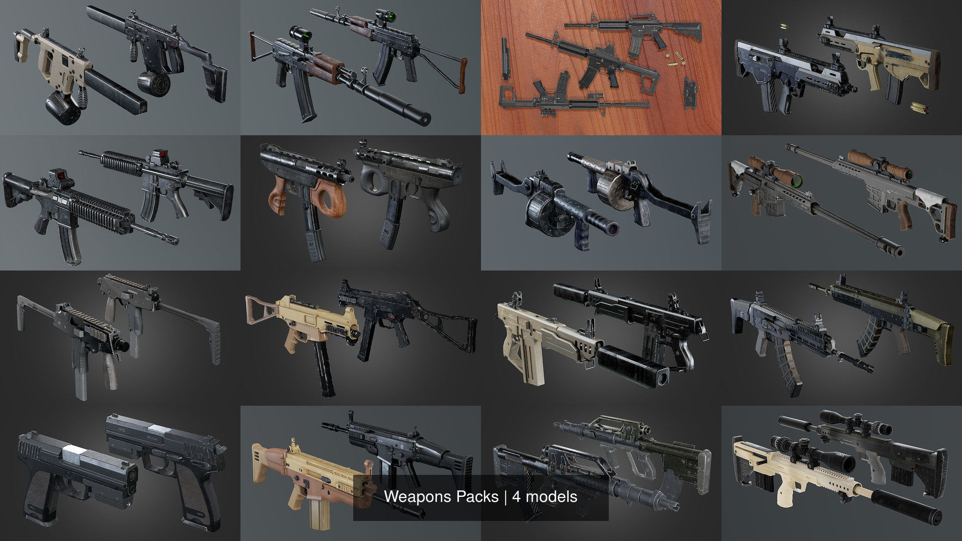 3D Model Collection Weapons Packs VR / AR / low-poly | CGTrader