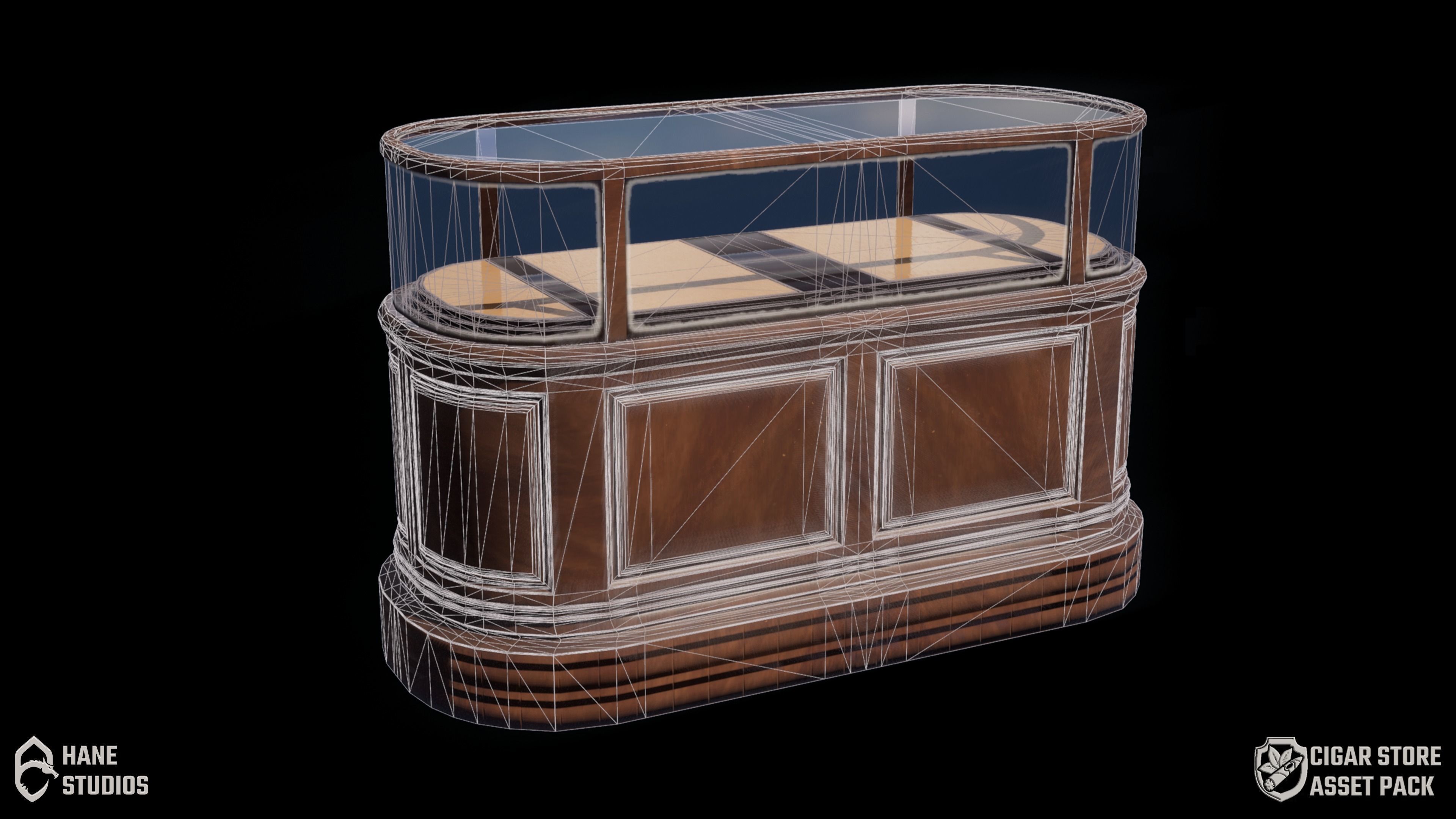 3D model Vintage Display Table 2 - Counter - Classic VR / AR / low-poly ...