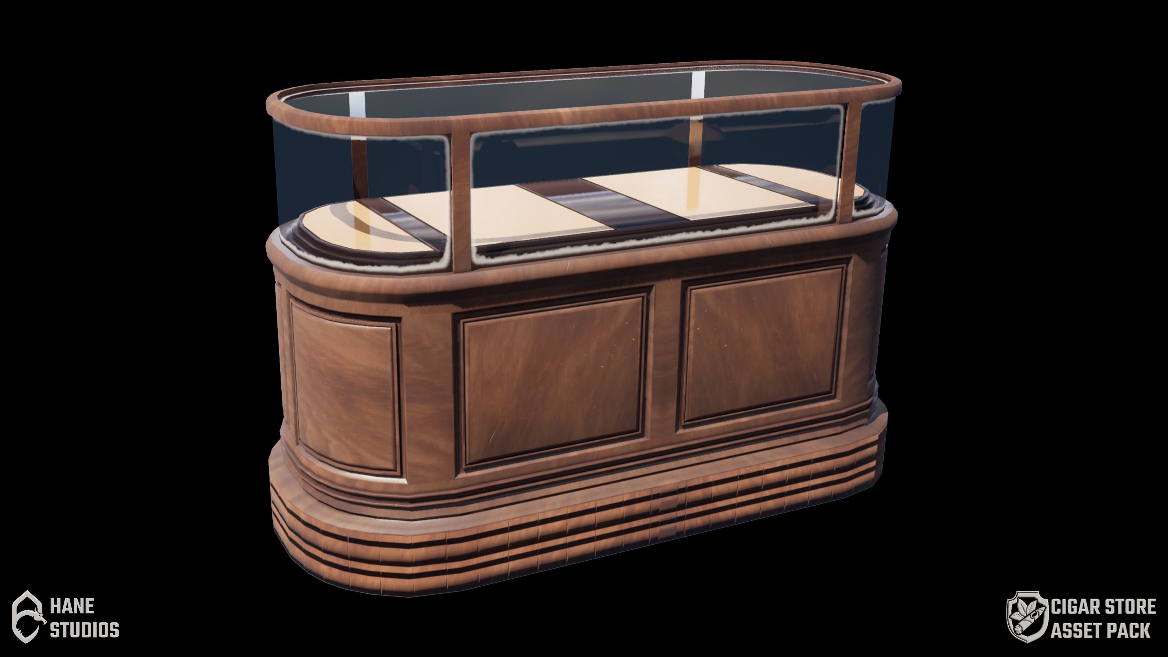 3D model Vintage Display Table 2 - Counter - Classic VR / AR / low-poly ...