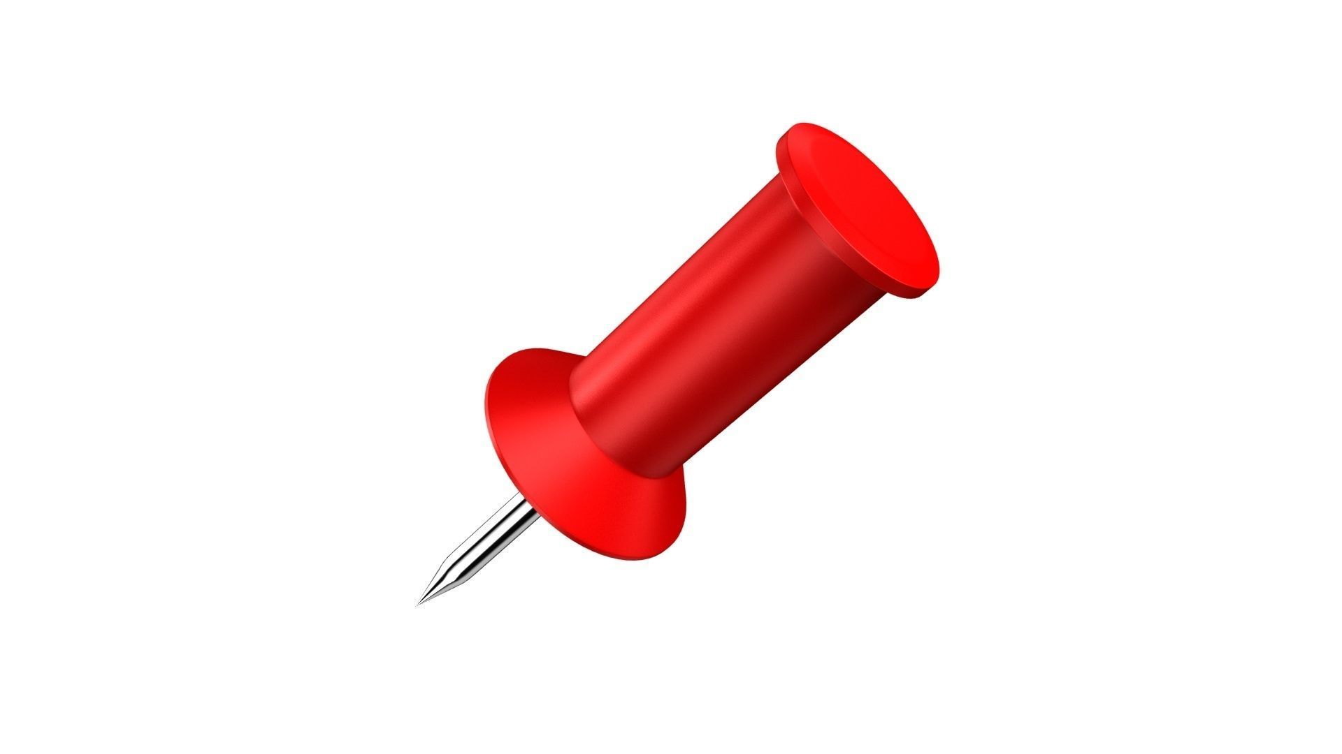 red push pin 3D model | CGTrader