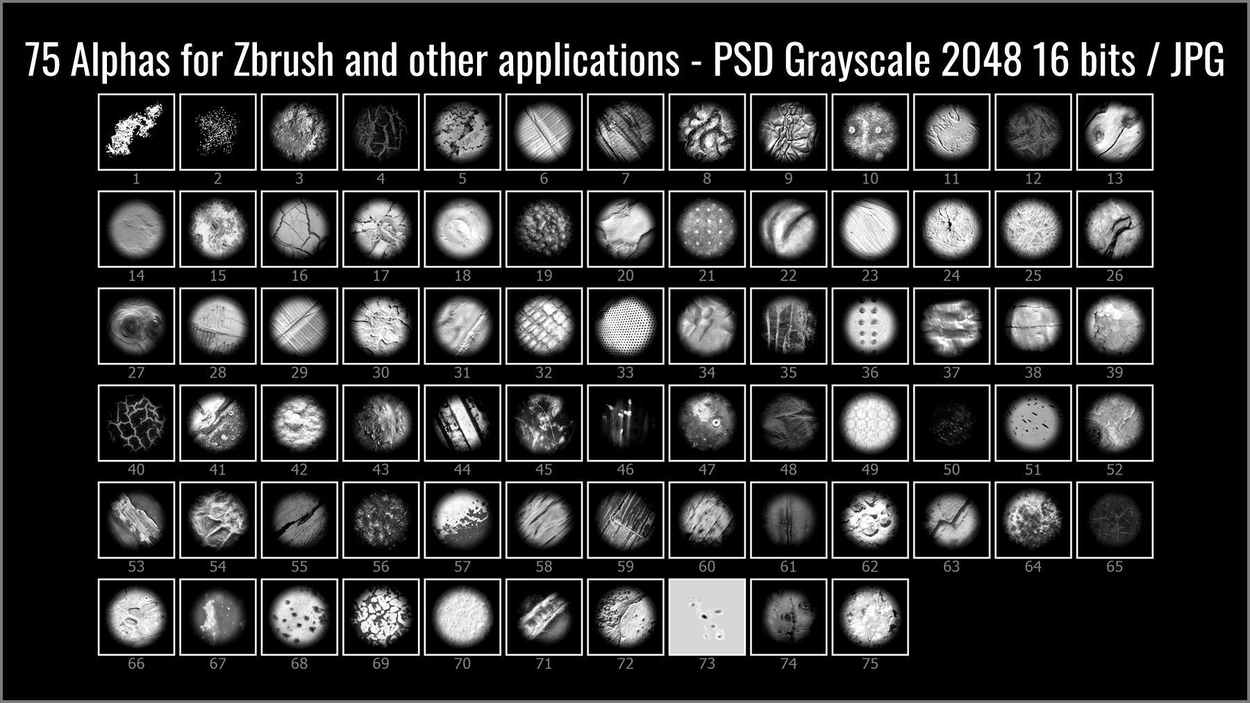 Rust Bumps and Roughness Maker 300 ZBrush brushes and 75 alphas Texture ...