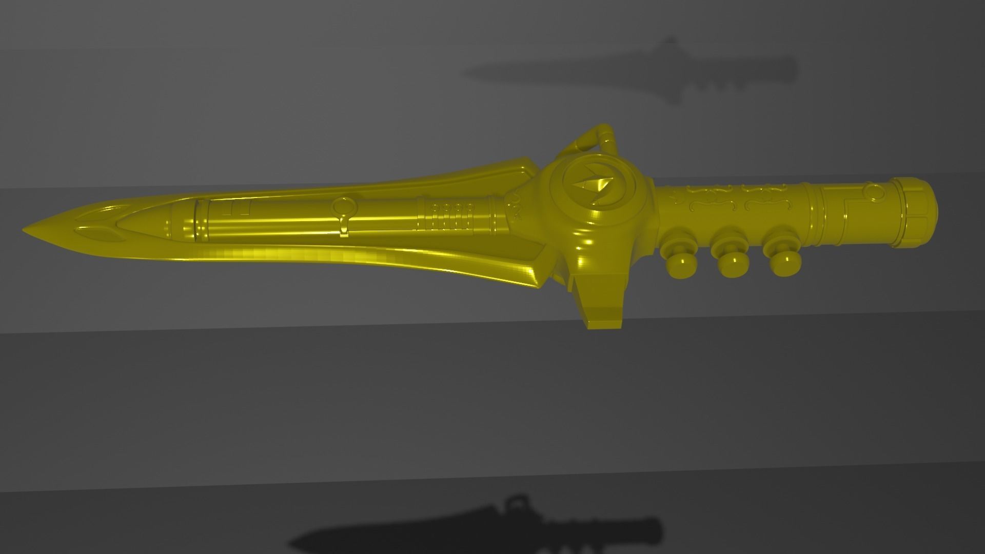 POWER RANGERS DAGA DE DRAGON GREEN RANGER DAGGER 3D model 3D printable ...