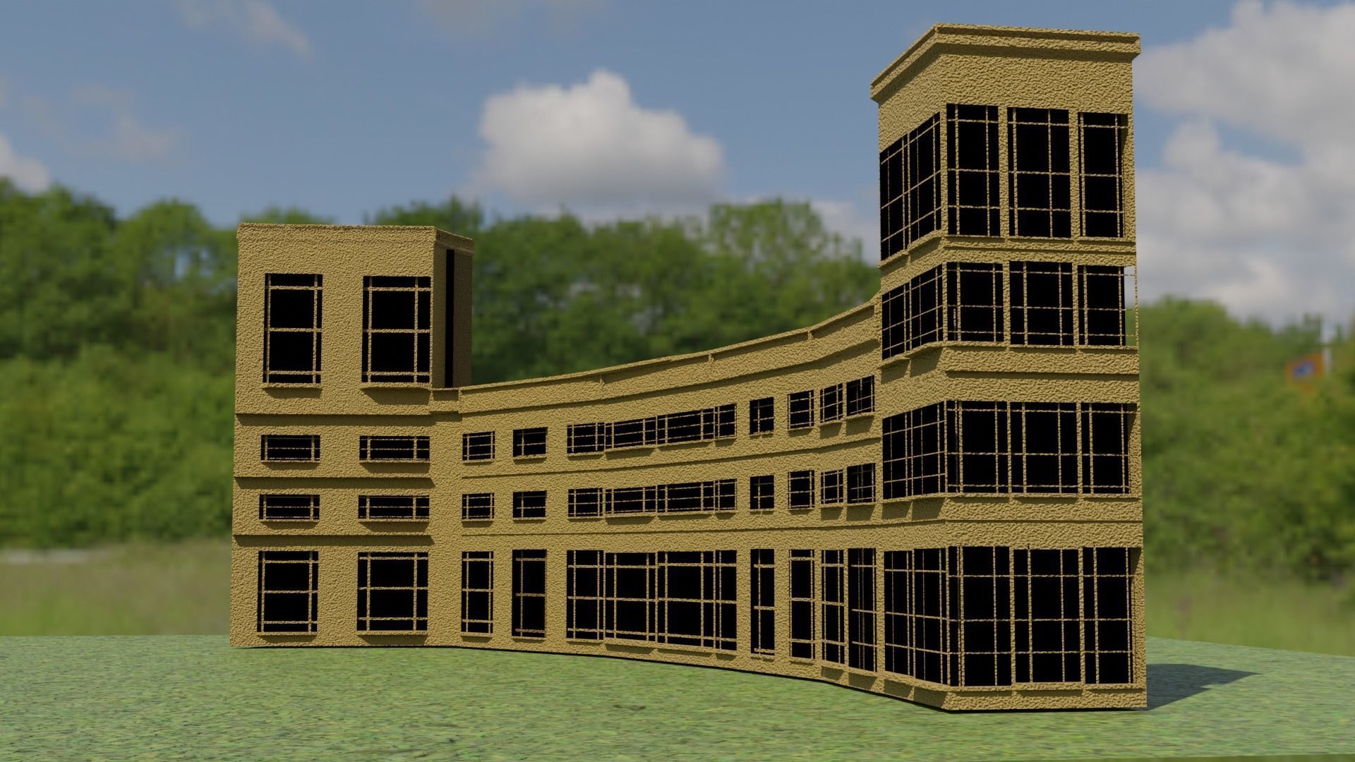 basic build model in brown and black free VR / AR / low-poly 3D model ...