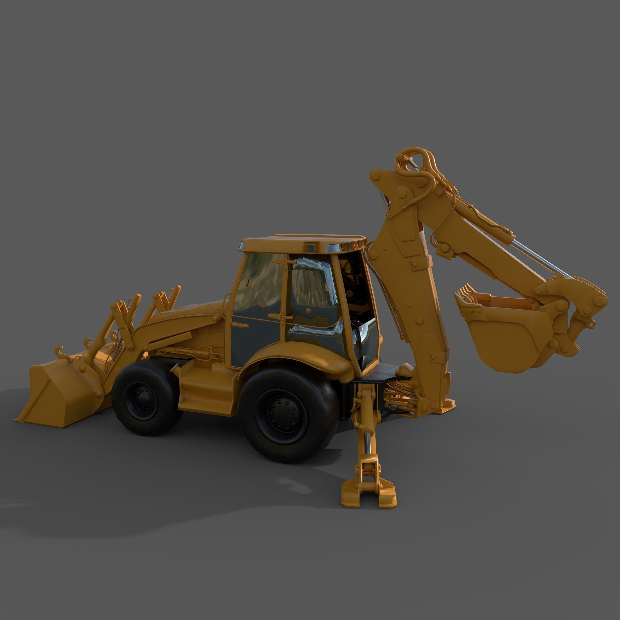 Backhoes 3D model | CGTrader