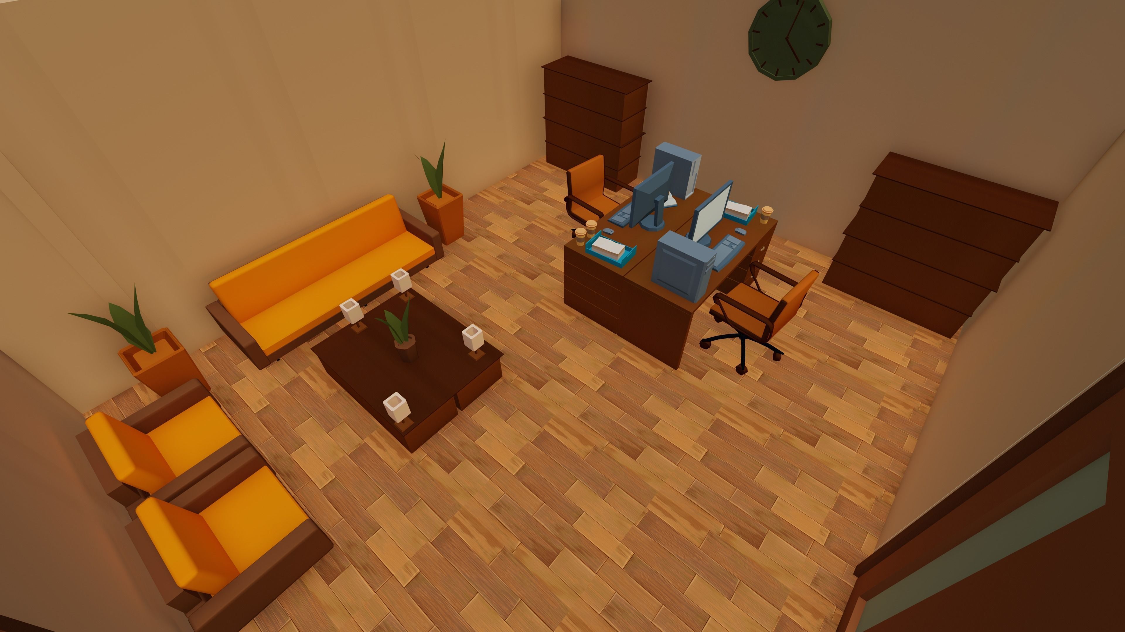 3D model Top-Down 3D Environment Pack for Interior Scenes - Game Ready ...