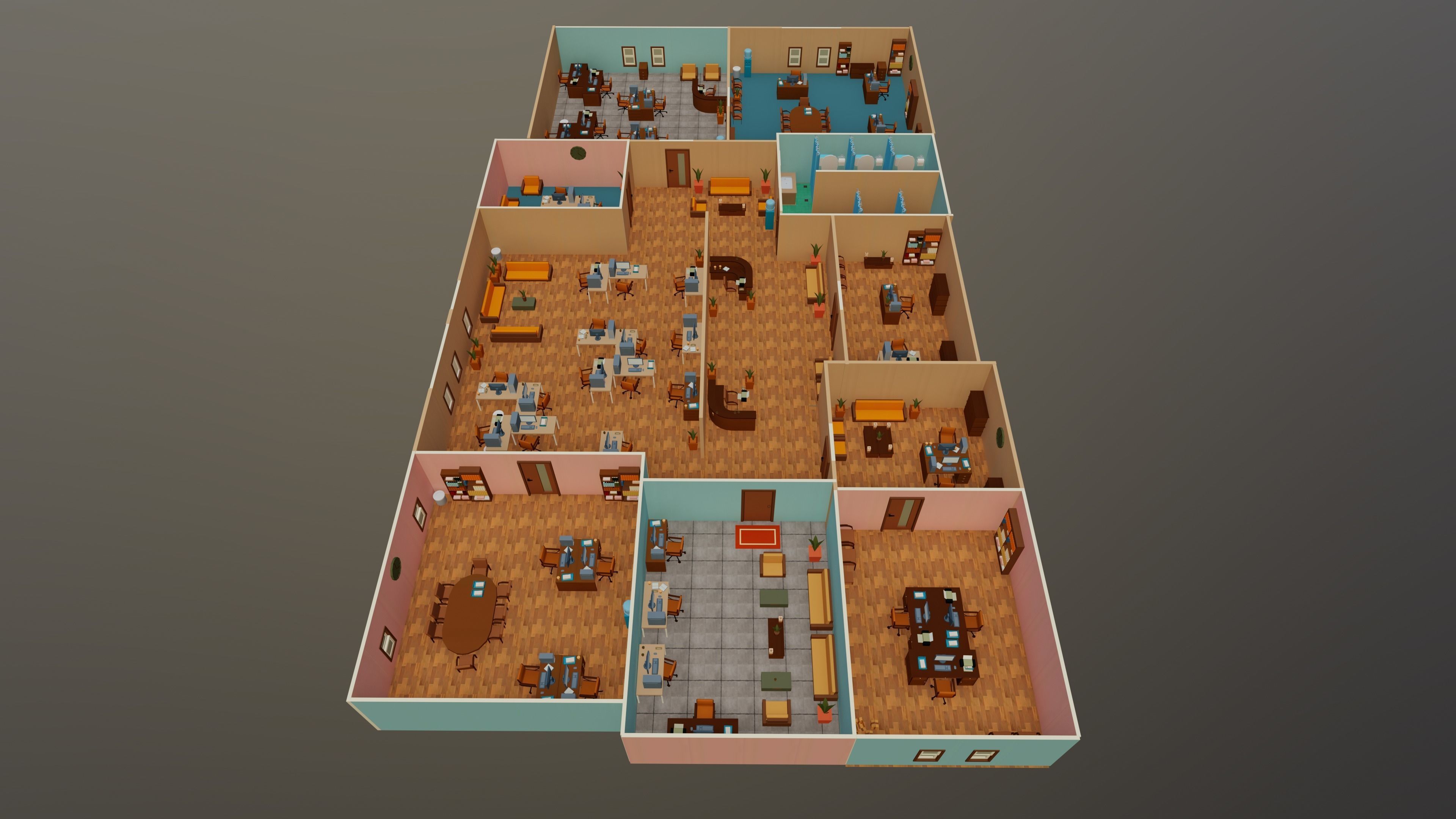 3D model Top-Down 3D Environment Pack for Interior Scenes - Game Ready ...