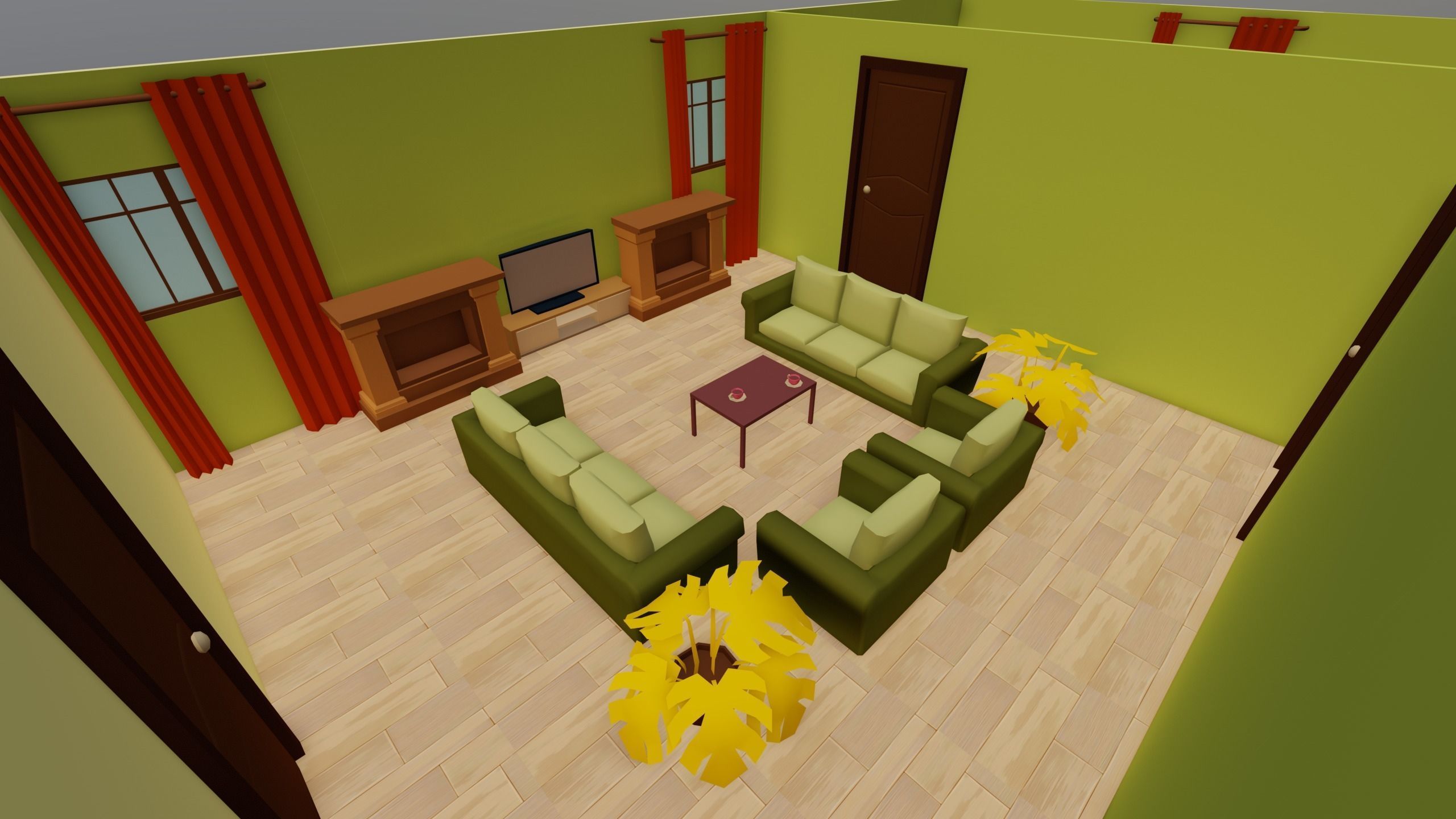 3D model Top-Down 3D Environment Pack for Interior Scenes - Game Ready ...