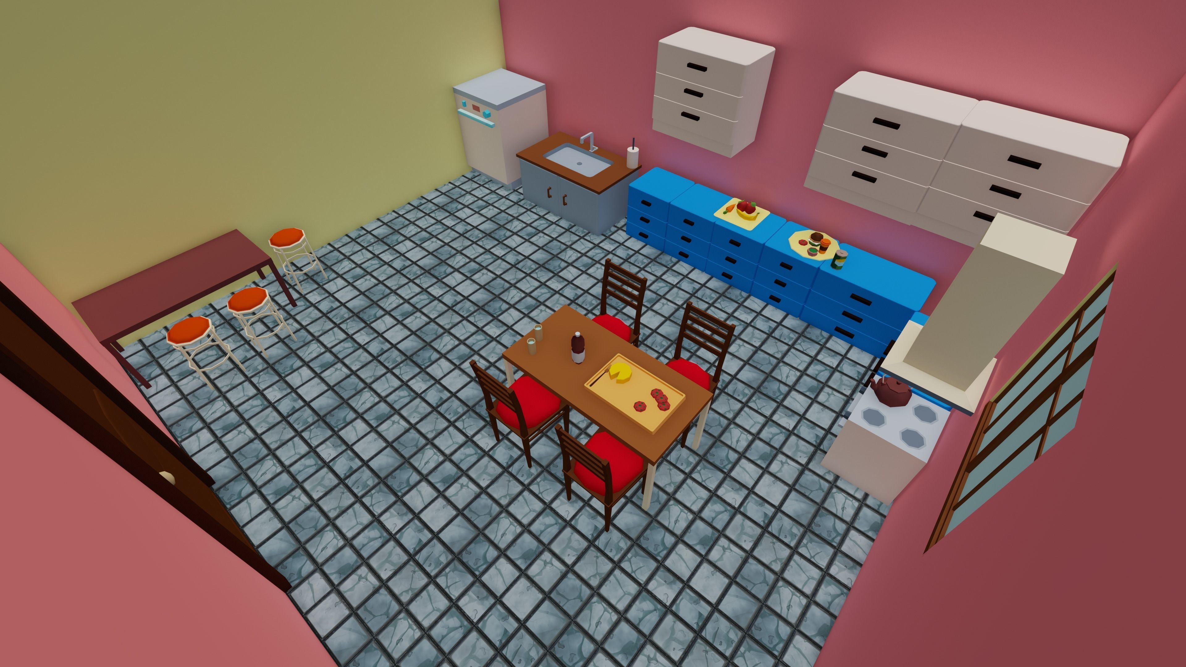 3D model Top-Down 3D Environment Pack for Interior Scenes - Game Ready ...