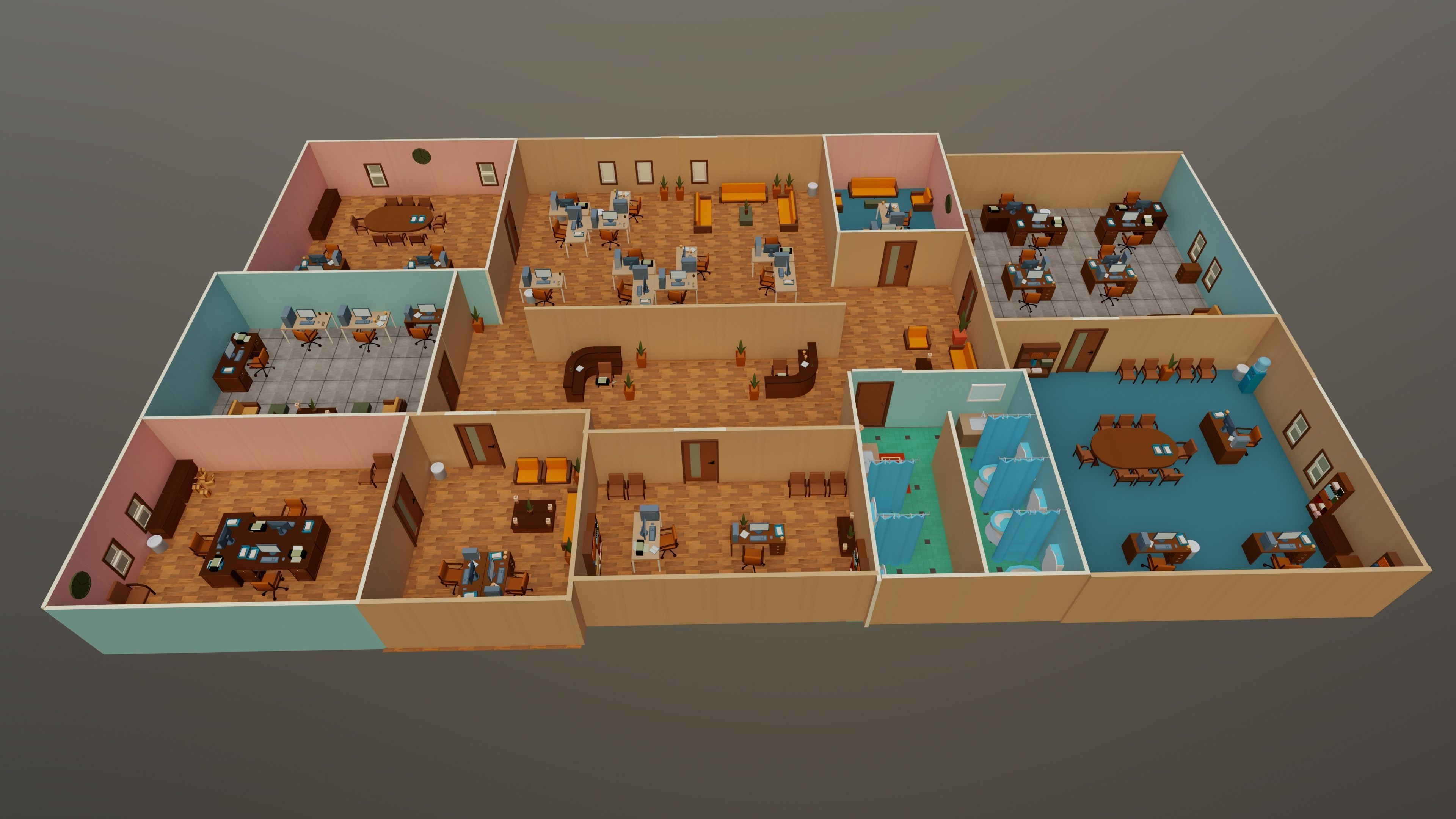 3D model Top-Down 3D Environment Pack for Interior Scenes - Game Ready ...