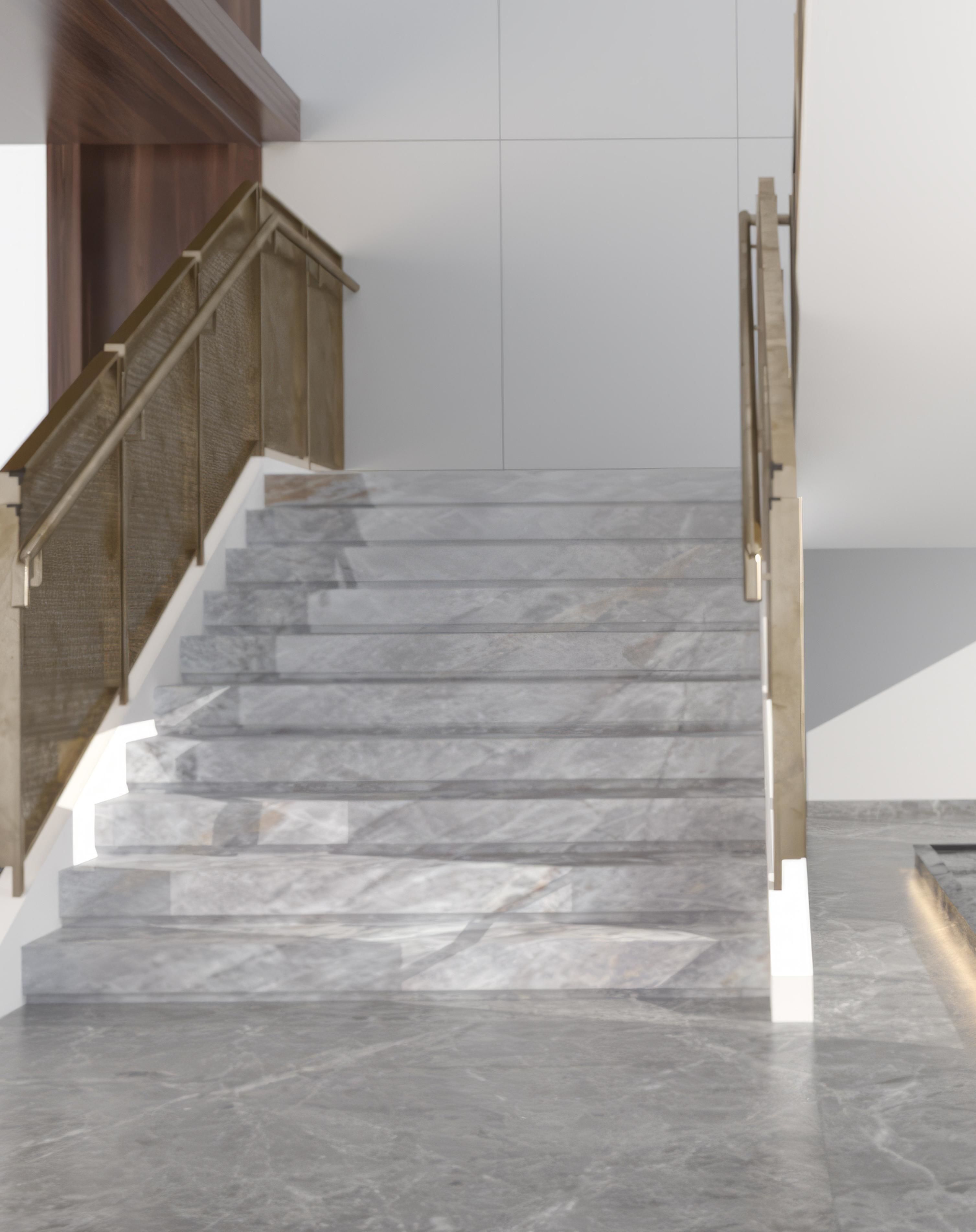 Modern Iron Staircase 3D model | CGTrader