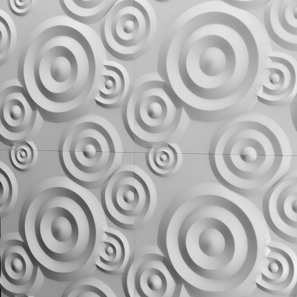 Circles panel 3D model | CGTrader