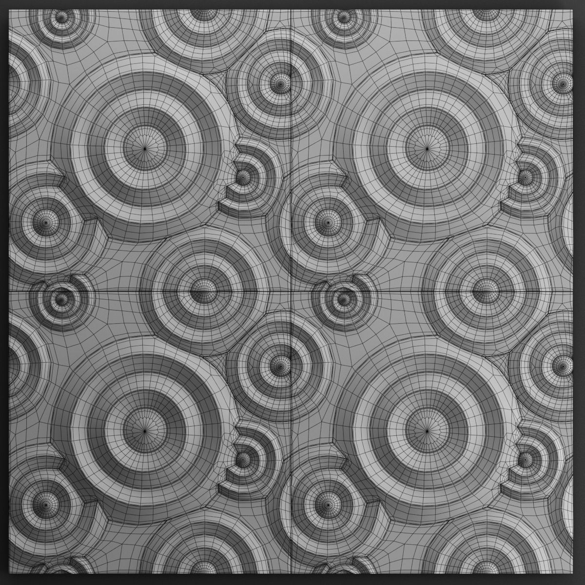 Circles panel 3D model | CGTrader
