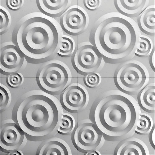 Circles panel 3D model | CGTrader