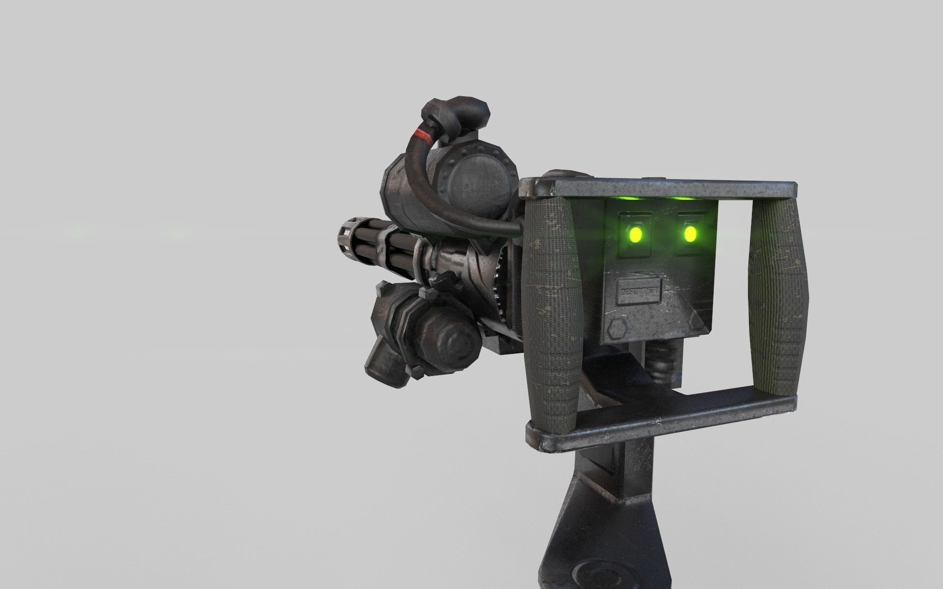 3D model Mini turret VR / AR / low-poly | CGTrader