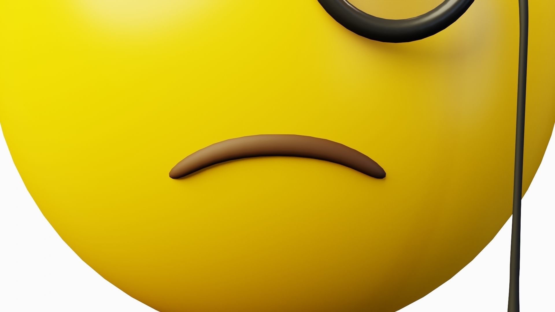 Gentleman with Monocle Emoticon Emoji or Smiley 3D model animated ...