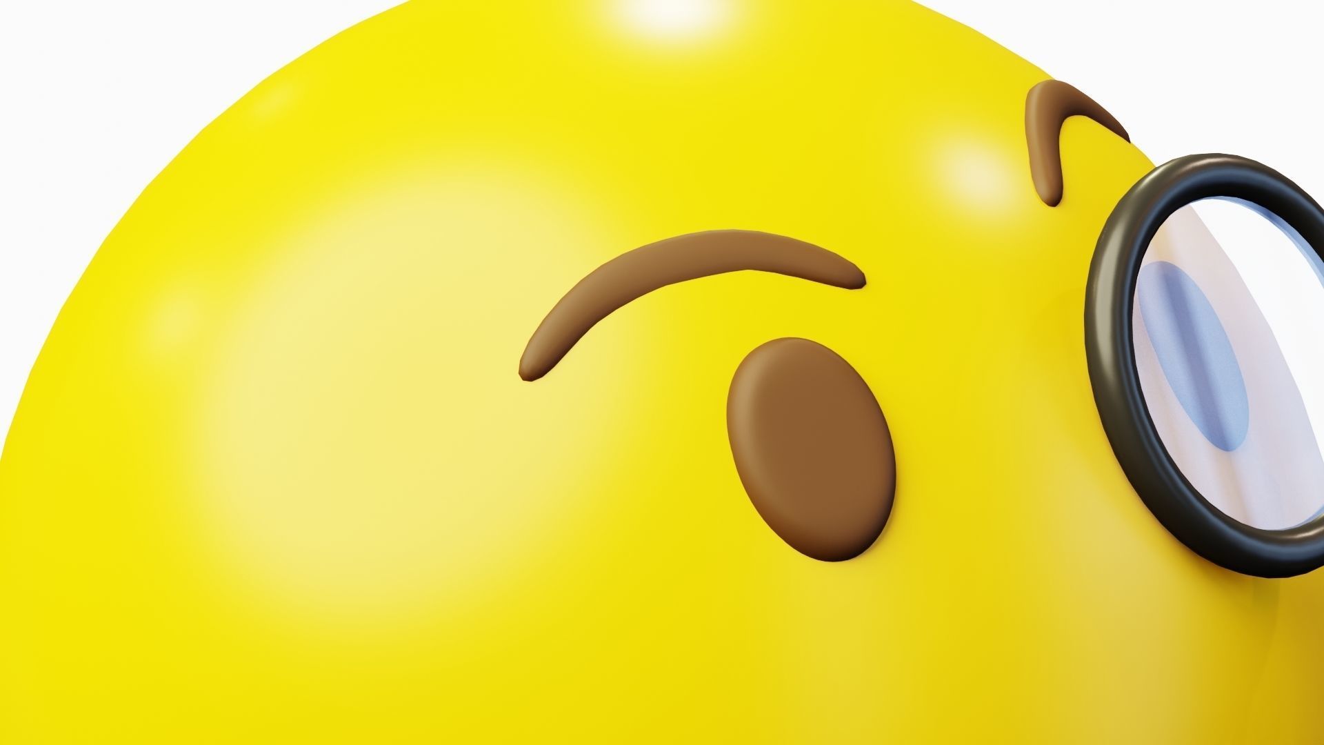 Gentleman with Monocle Emoticon Emoji or Smiley 3D model animated ...