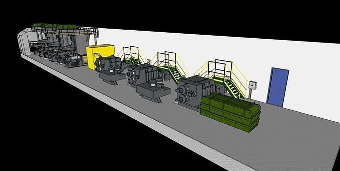 Trem de Desbaste--Roughing train 3D model | CGTrader