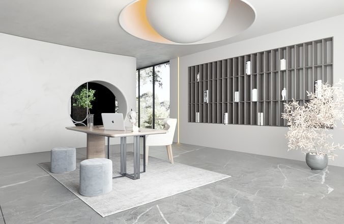 Study decoration Home Modern villa 3D model | CGTrader