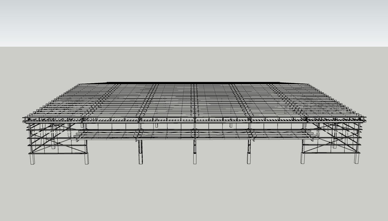steel structure building model 3D model | CGTrader