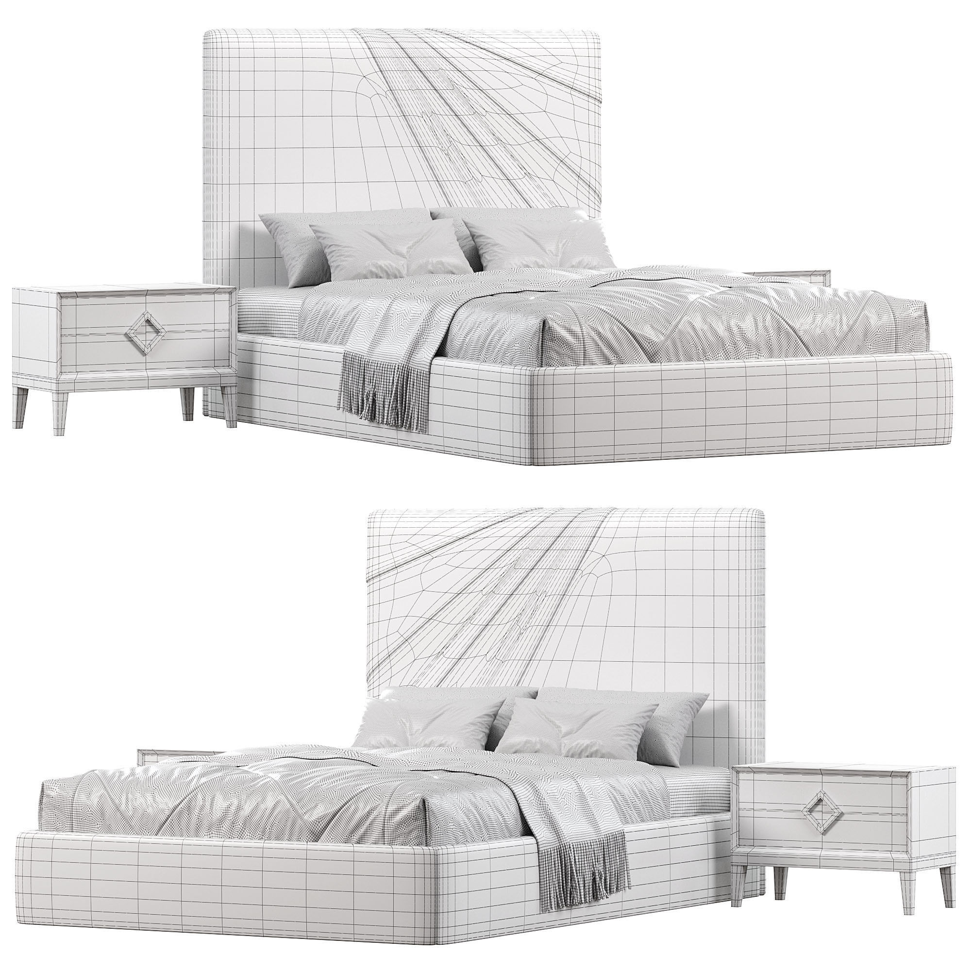 Braya Bed By Cazarina Collection 3D model | CGTrader