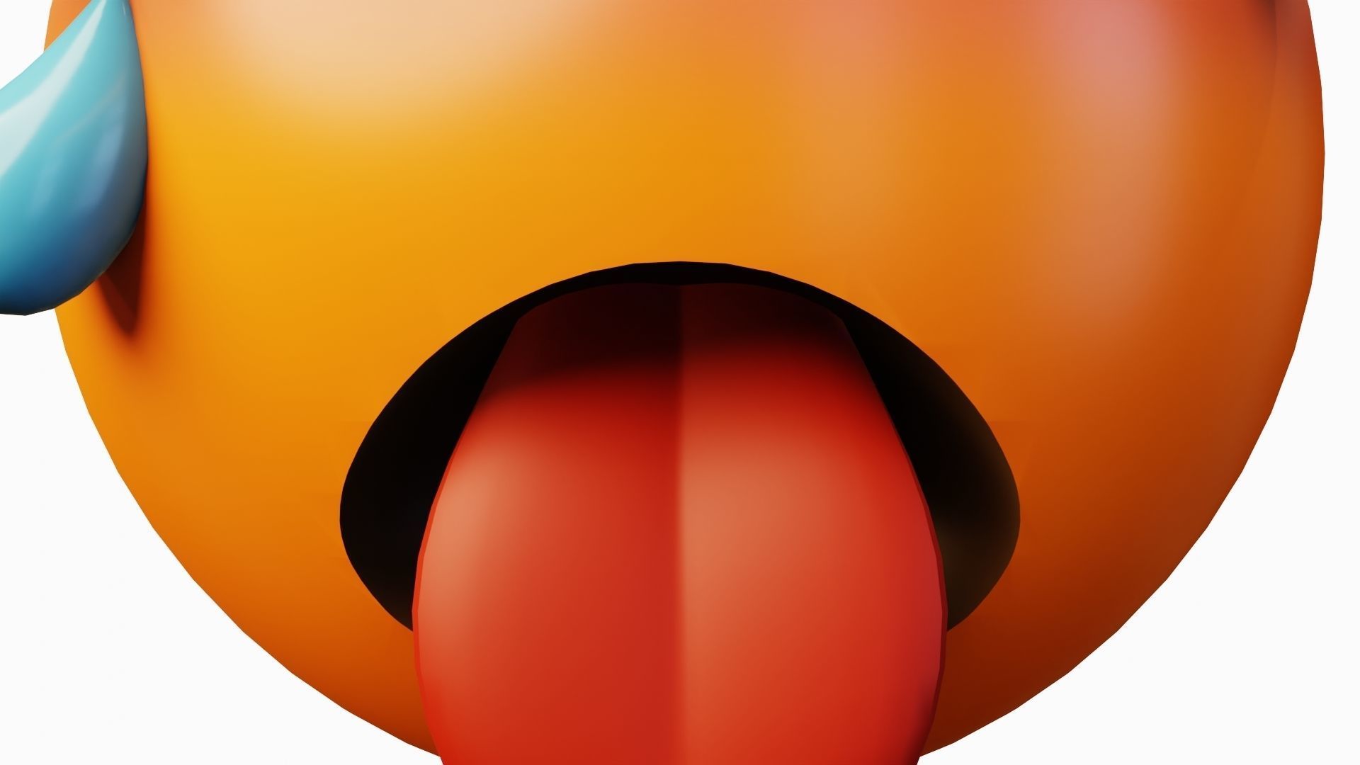 Overheated Face Emoticon Emoji or Smiley 3D model animated rigged ...