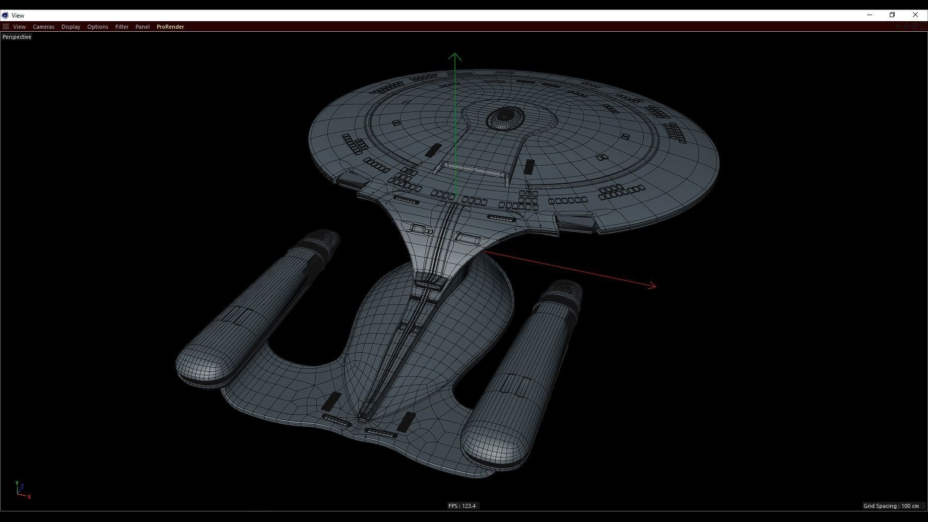 3D model Star Trek Galaxy Class USS Enterprise NCC-1701-D PBR VR / AR ...