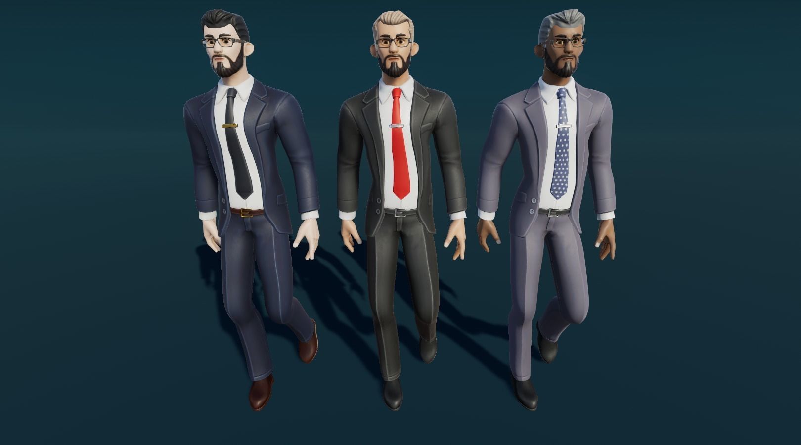 3D model Business man Character Stylized VR / AR / low-poly | CGTrader