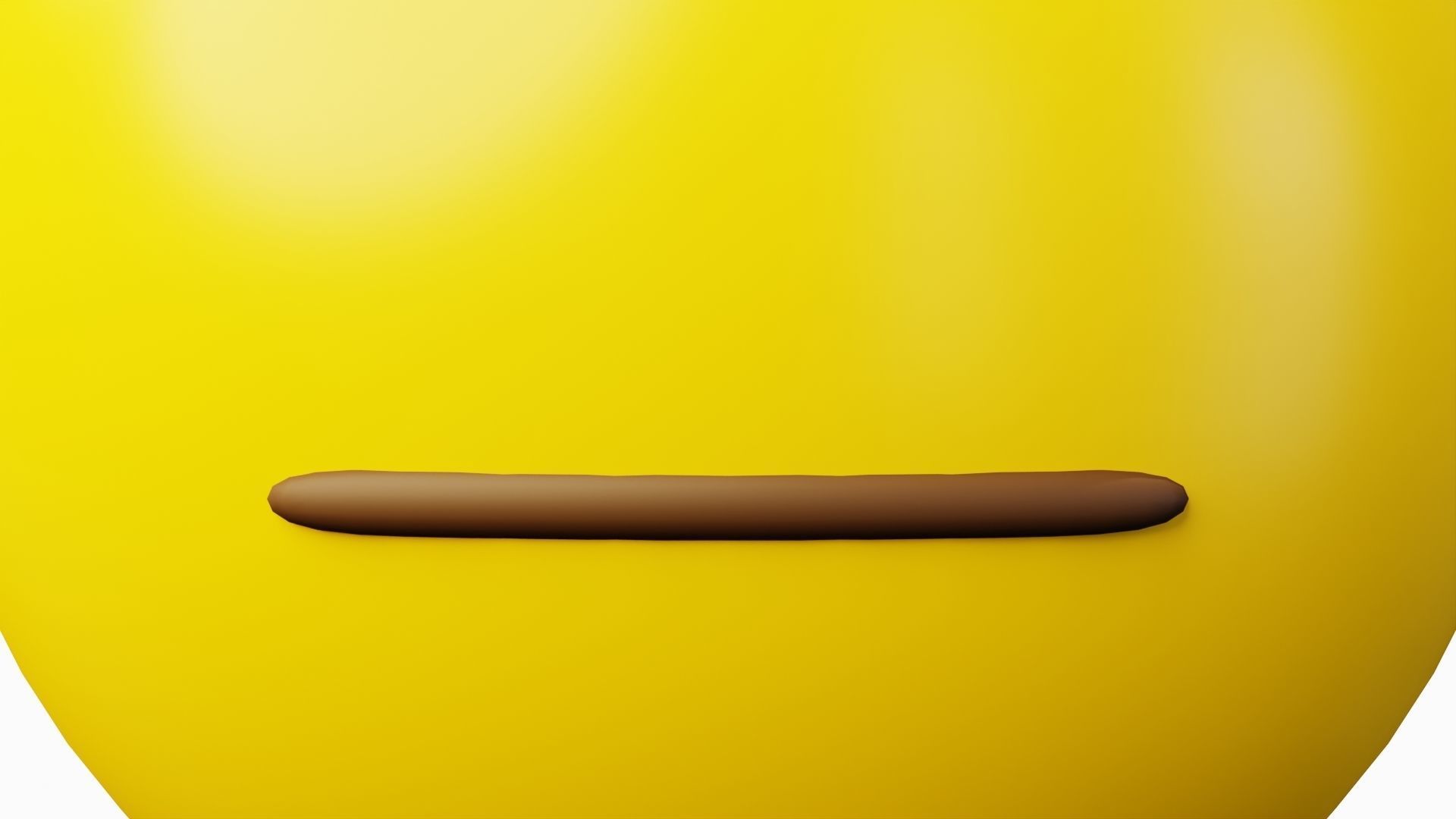 Expressionless Face Emoticon Emoji or Smiley 3D model animated rigged ...